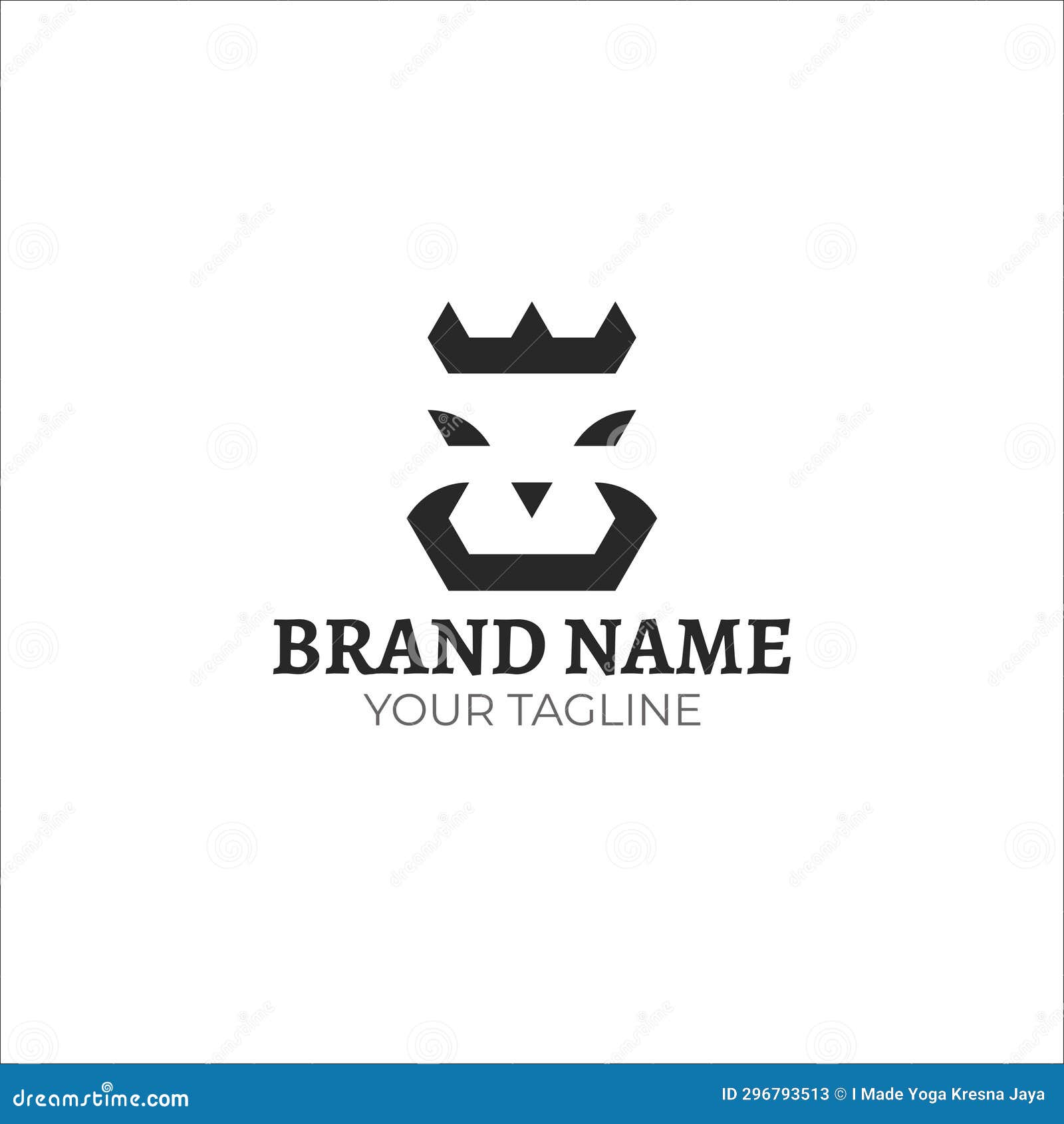 Simple Minimalist and Modern Tiger King Logo Stock Vector ...