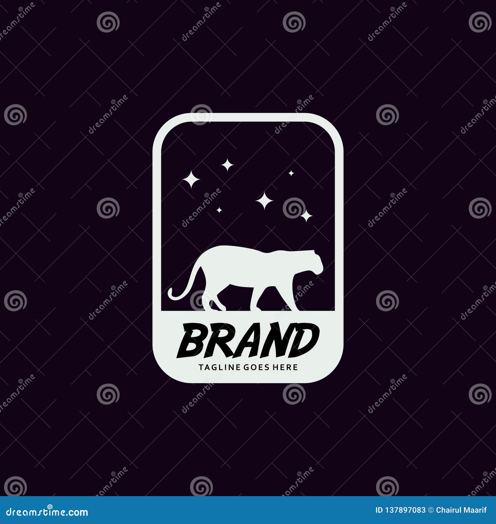 Tiger Label Logo Design Template. Design Elements For Logo, Label ...