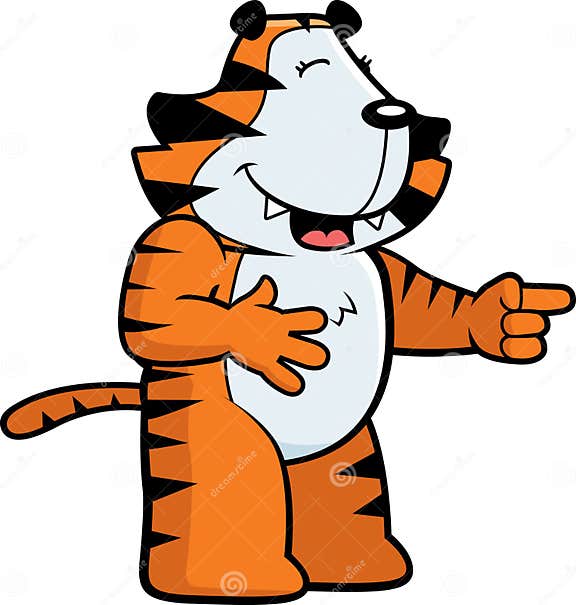 Tiger Laughing stock vector. Illustration of orange, pointing - 14083676