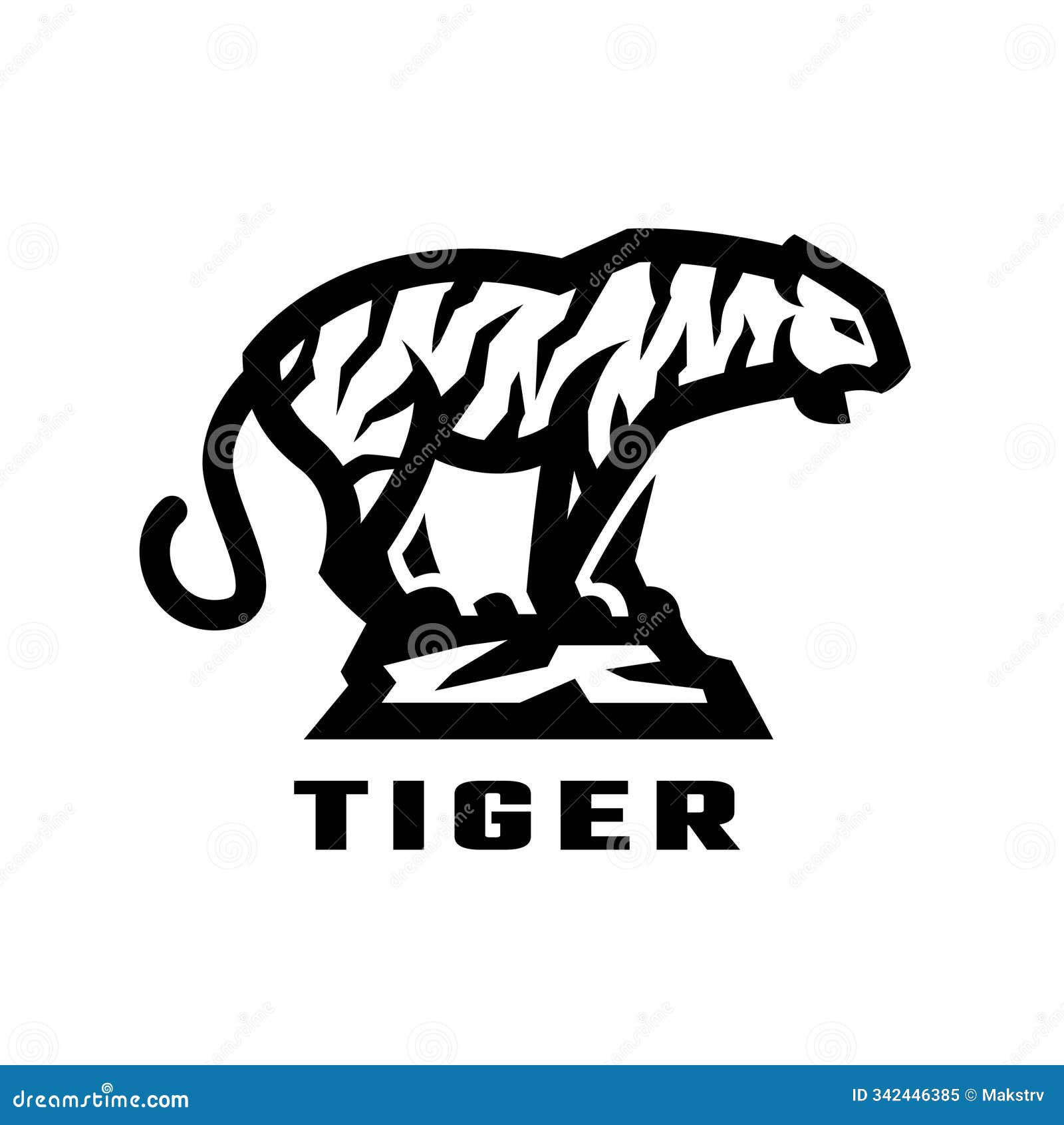 Tiger logo, symbol. stock illustration. Illustration of wildlife ...