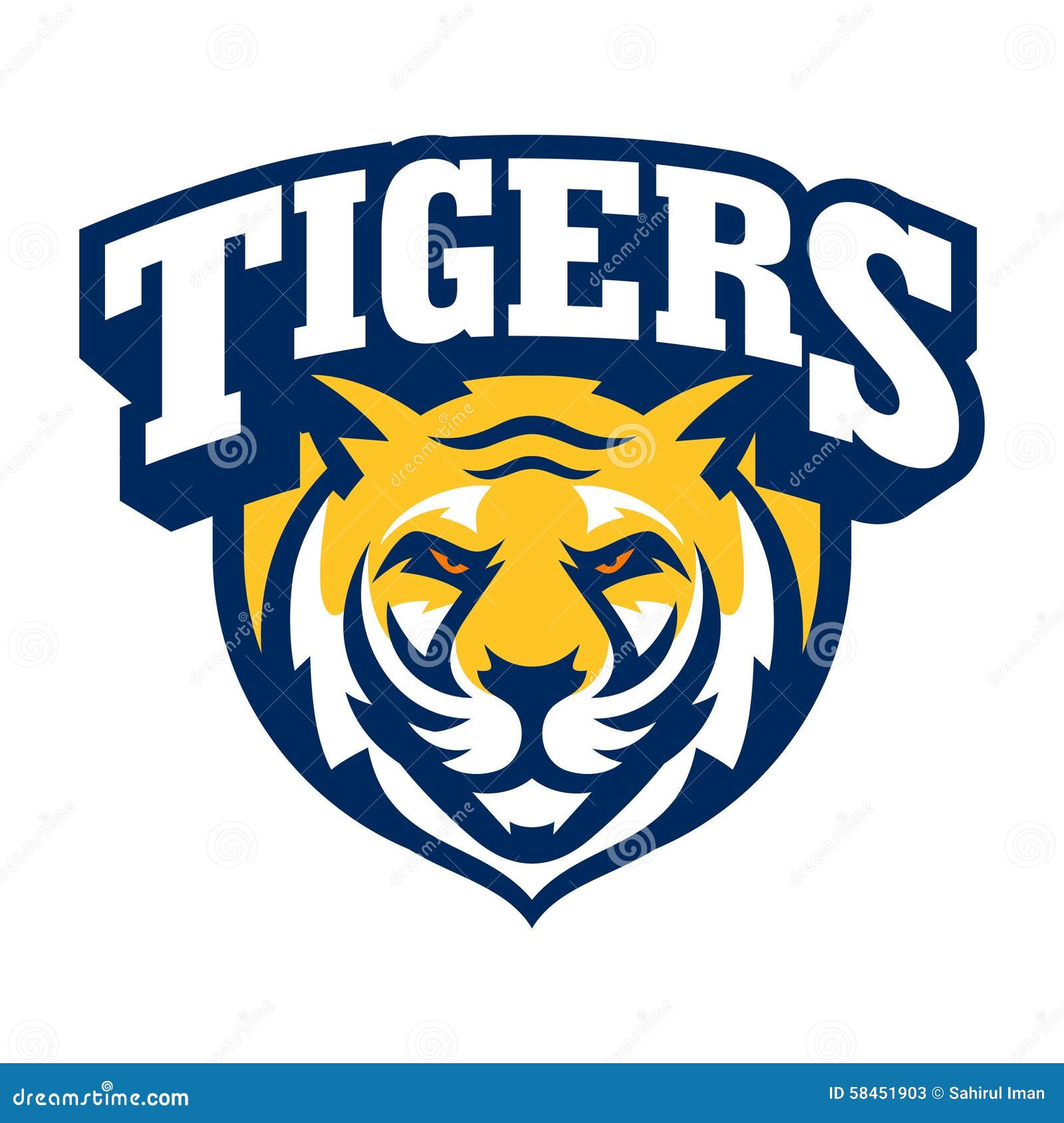 Tiger Logo Template stock vector. Illustration of mascot - 58451903