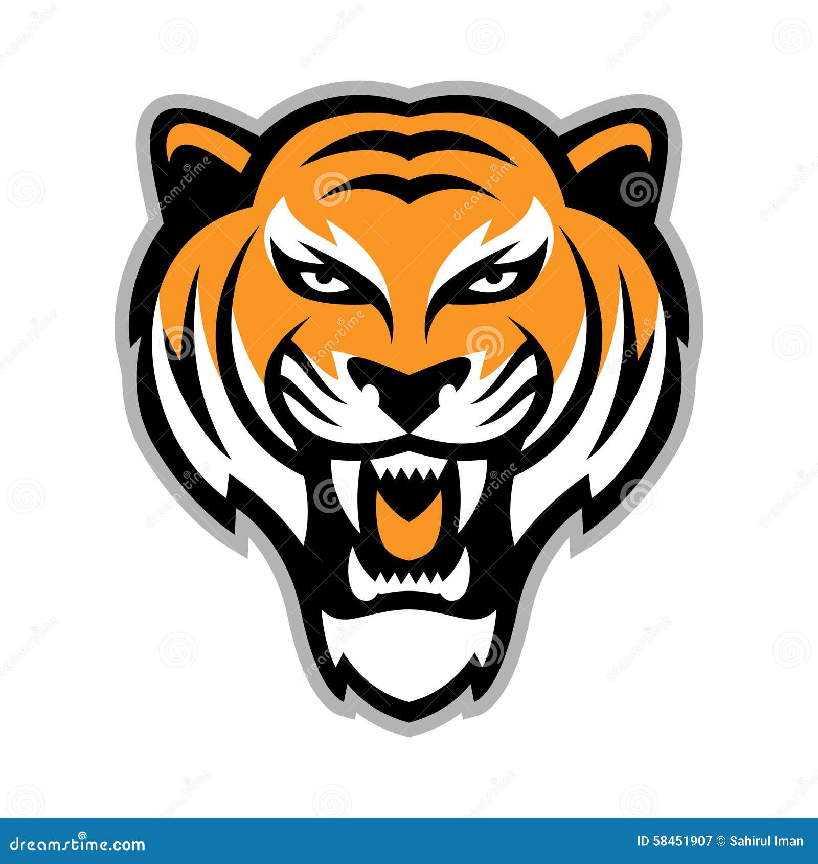 Tiger Logo Template stock vector. Illustration of roar - 58451907