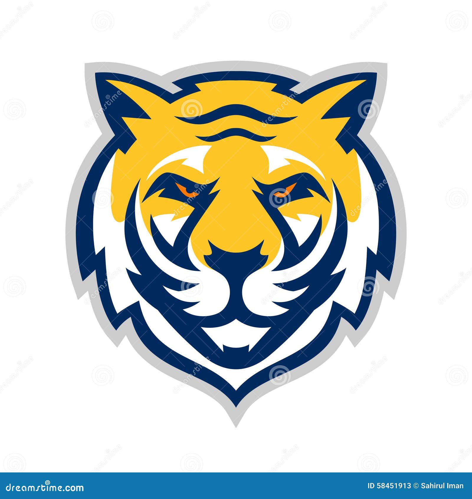 Tiger Logo Template stock vector. Illustration of graphic - 58451913