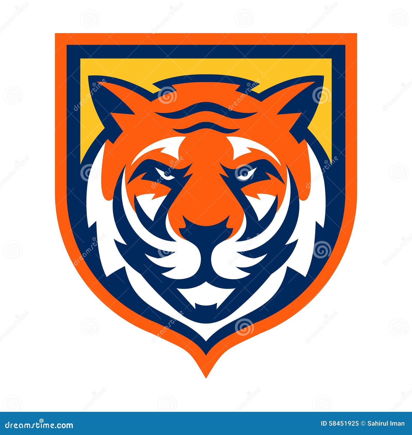 Tiger Logo Template stock vector. Illustration of logo - 58451925