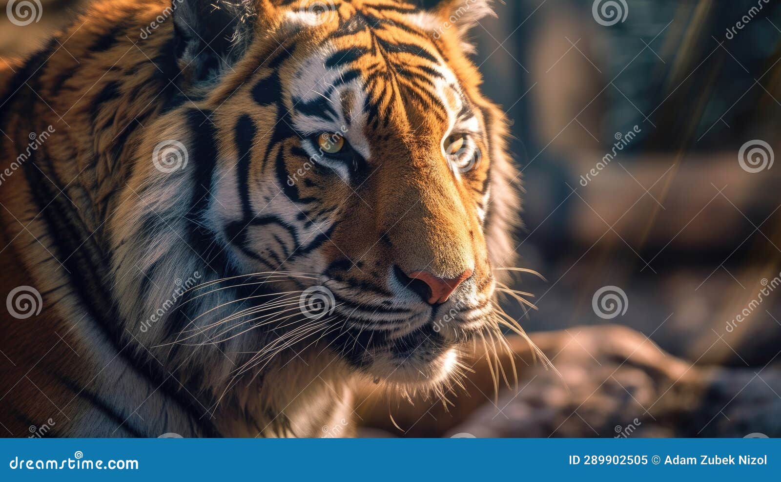 A Tiger Looking at the Camera Stock Illustration - Illustration of ...