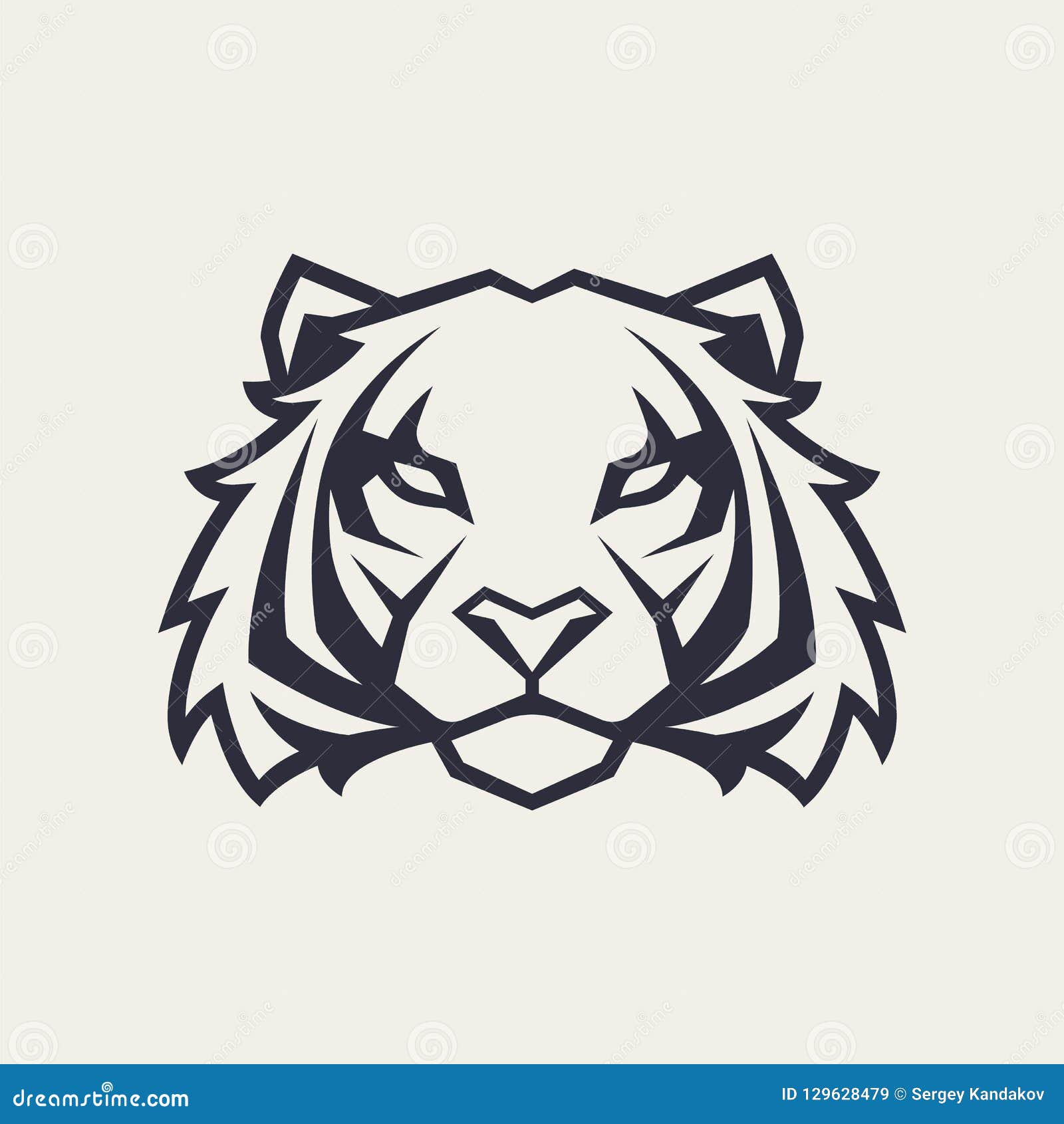 Tiger Vector Mascot stock vector. Illustration of logo - 129628479