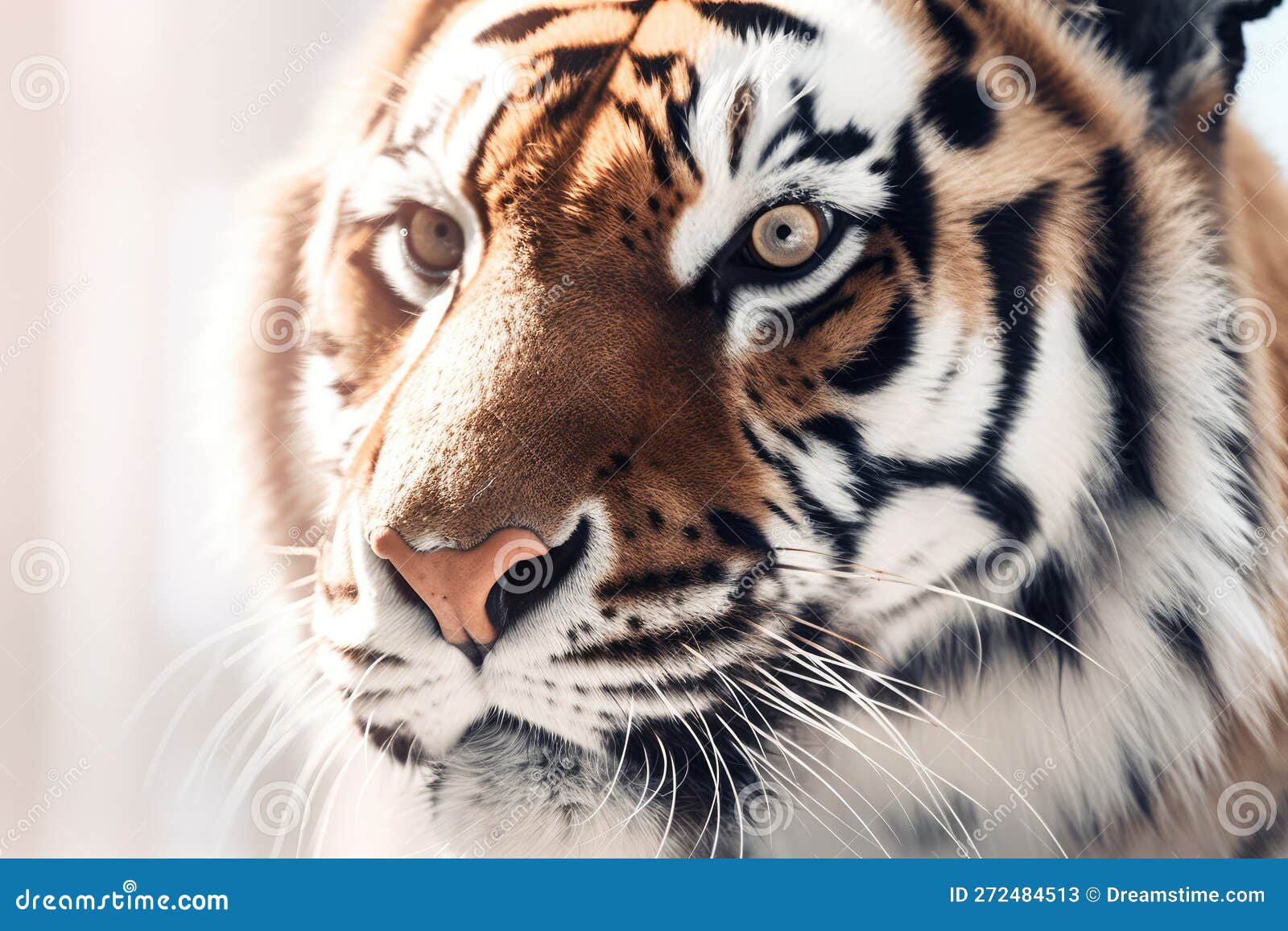 Tiger Macro Photo with Bokeh Effect Art Stock Illustration ...