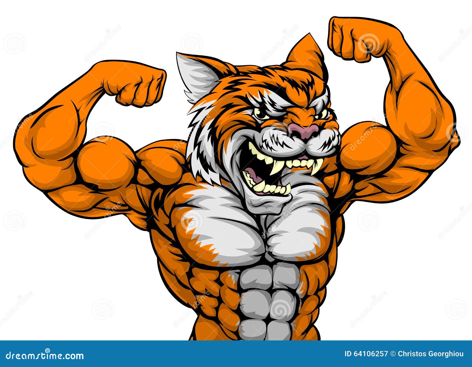 Tiger Man Mascot illustrazione vettoriale. Illustrazione di testa ...