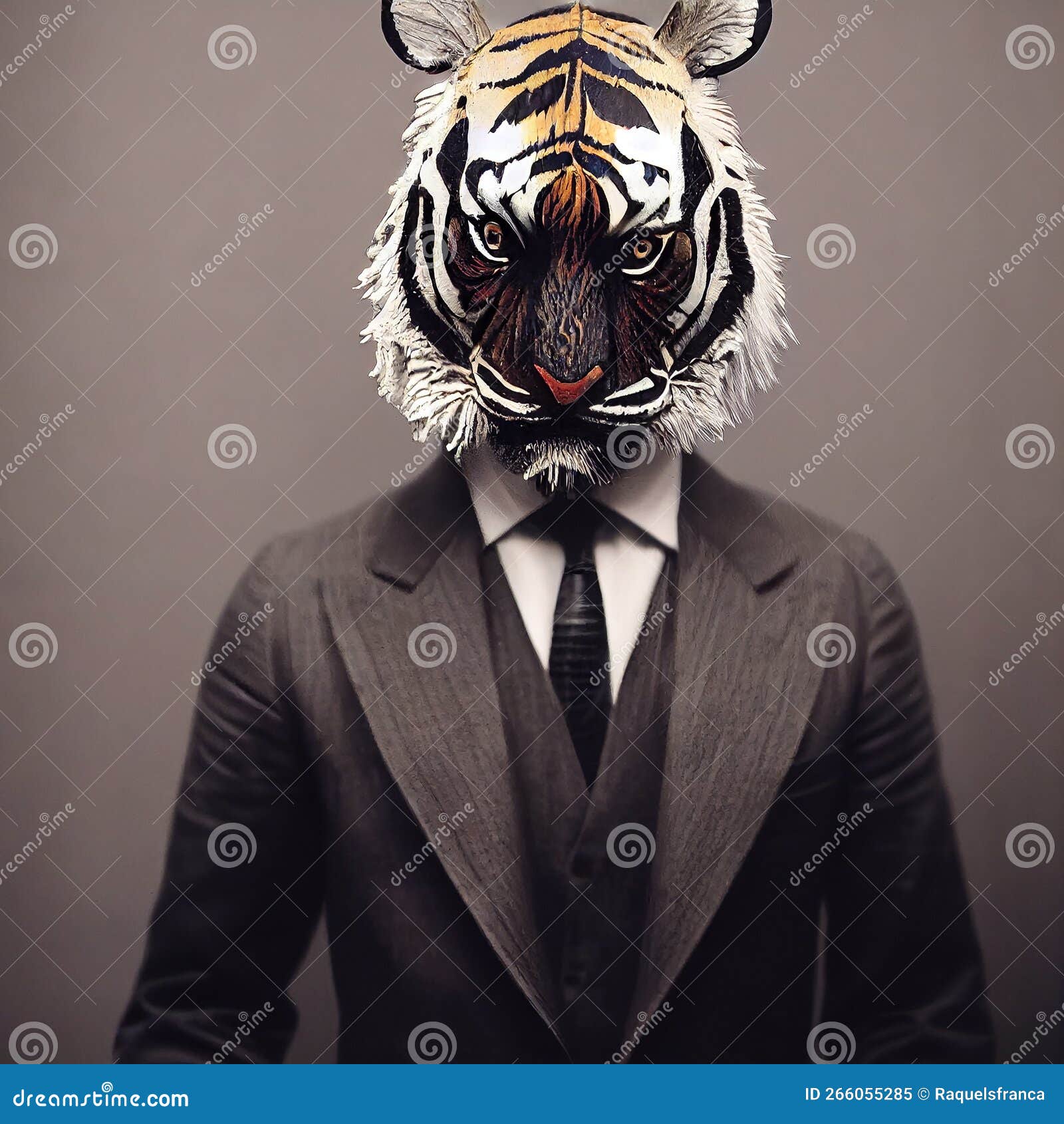 Tiger man with a suit stock illustration. Illustration of leader ...