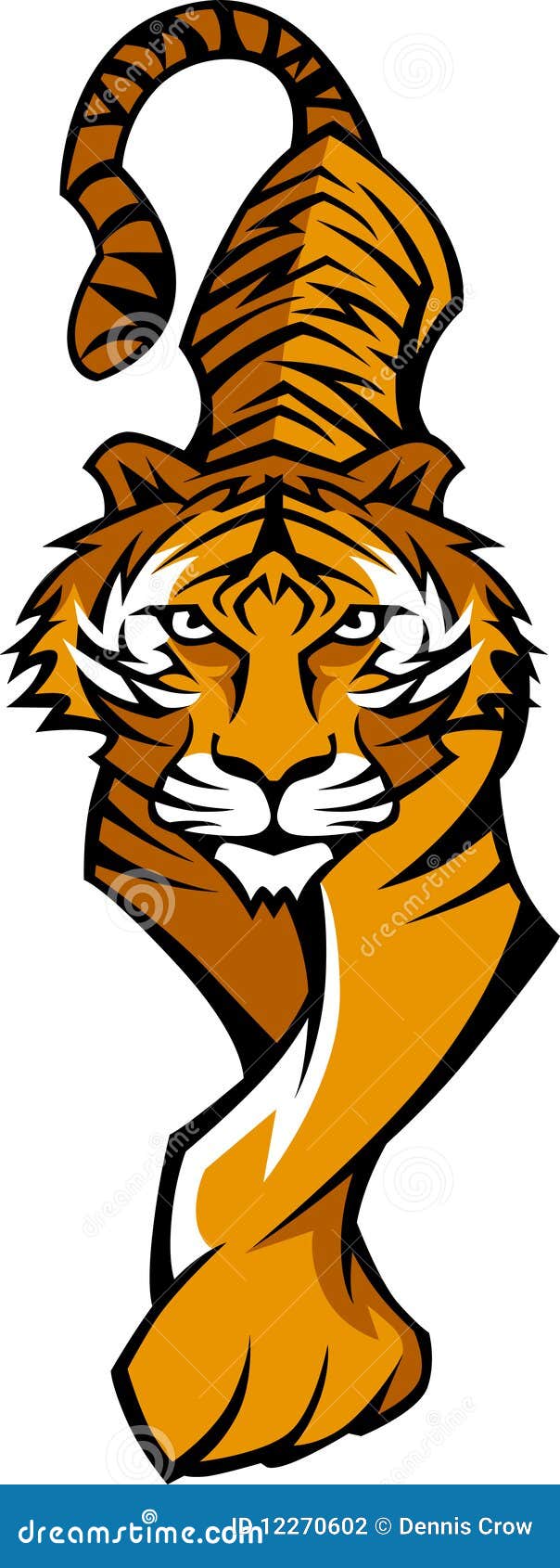 Tiger Mascot Vector Logo stock vector. Illustration of eyes - 12270602