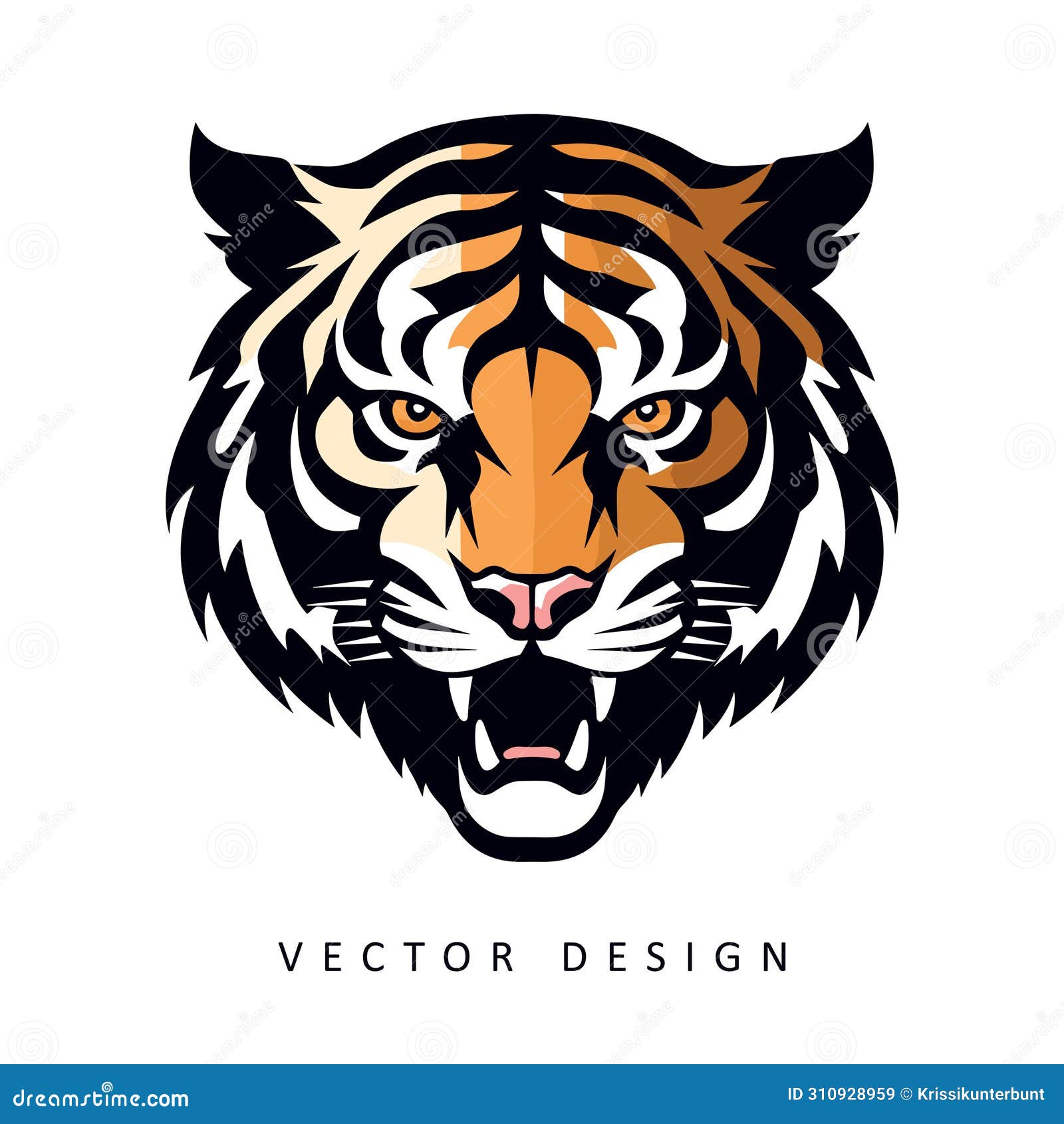 Tiger Minimalist Elegant Vector Design AI Generated Stock Image ...