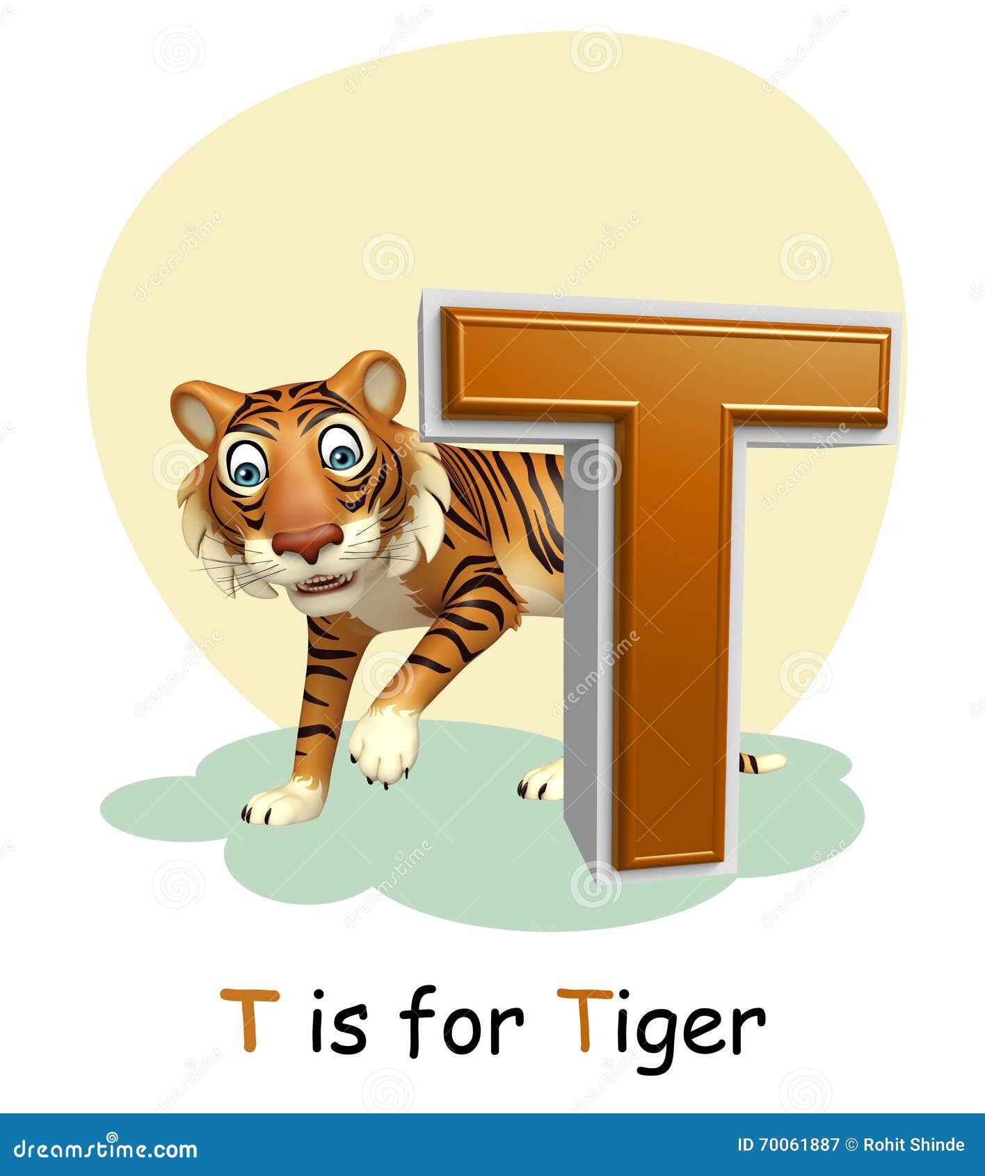 Tiger mit Alphabet stock abbildung. Illustration von kunst - 70061887