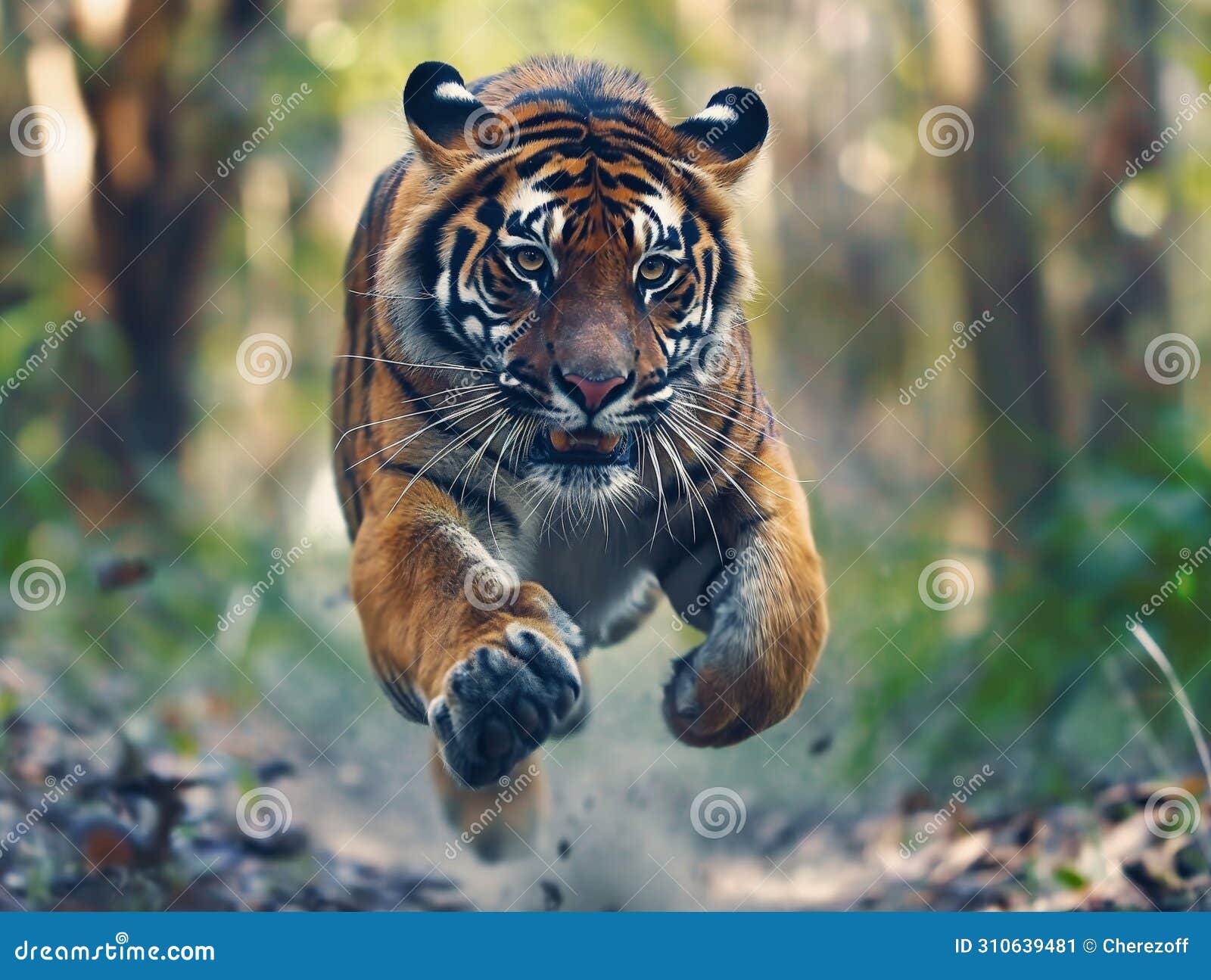 Tiger in Motion stock image. Image of wildlife, muscular - 310639481