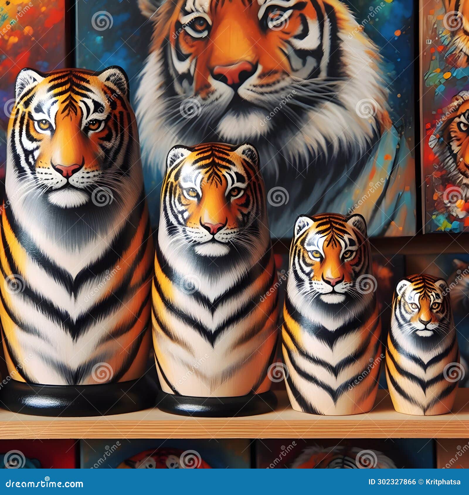 Tiger Nesting Generative Ai for Illustrations Stock Illustration ...