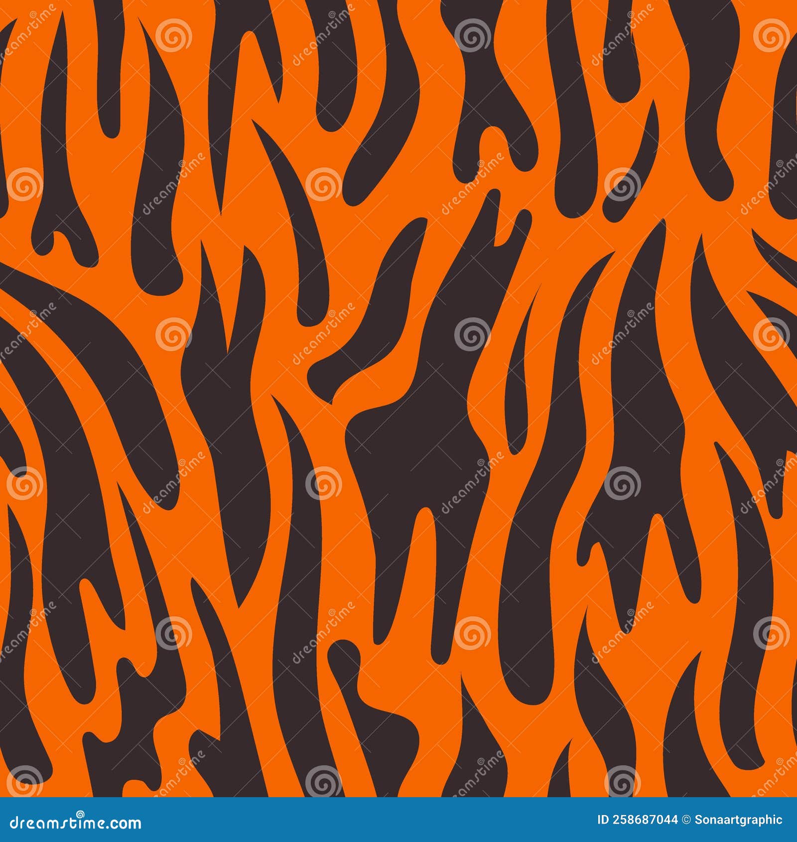 Tiger Pattern Seamless Vector Eps File, Printable and Editable Vector ...