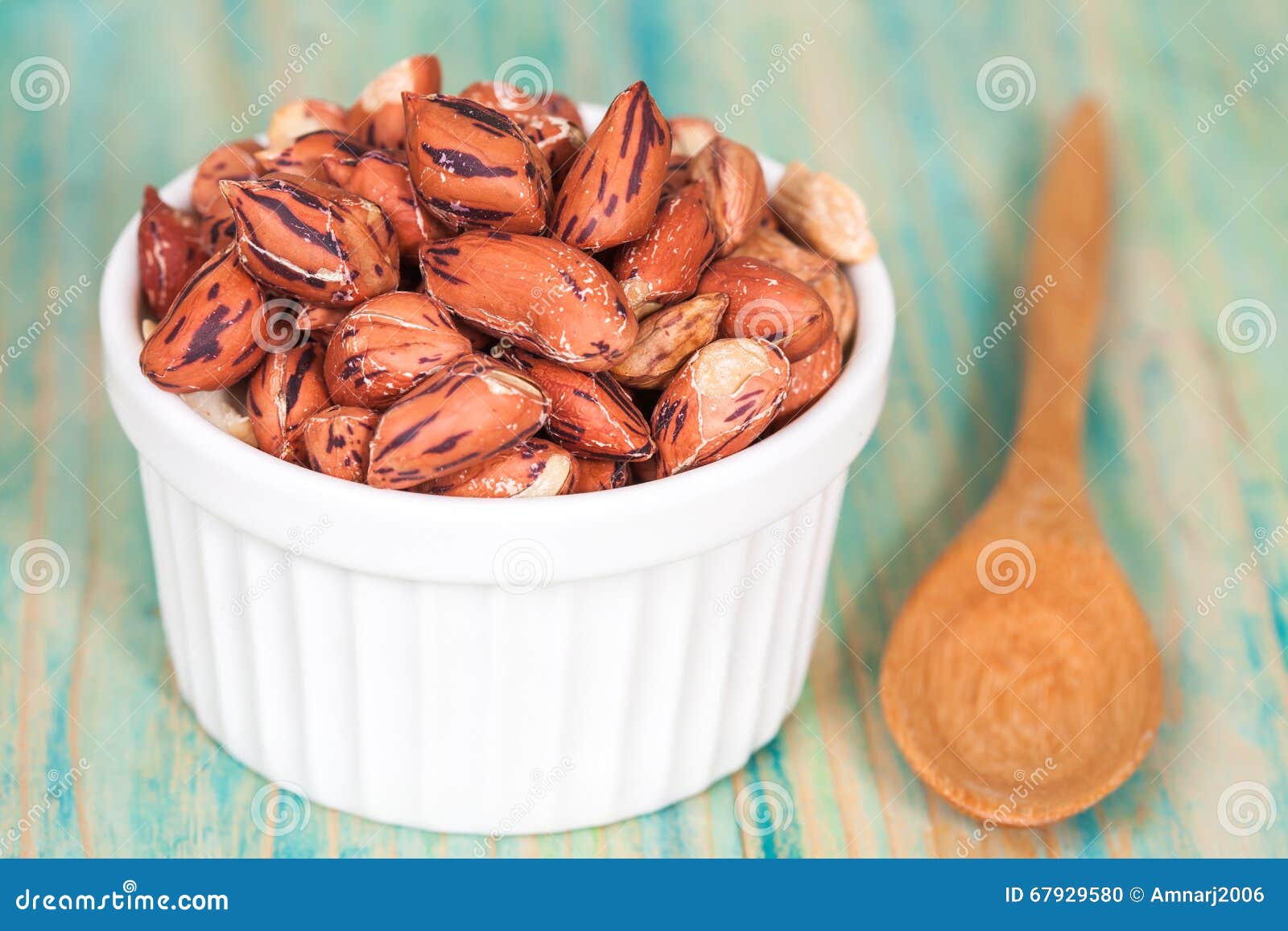 Tiger Peanut in Bowl on Wood Stock Photo - Image of dish, macro: 67929580