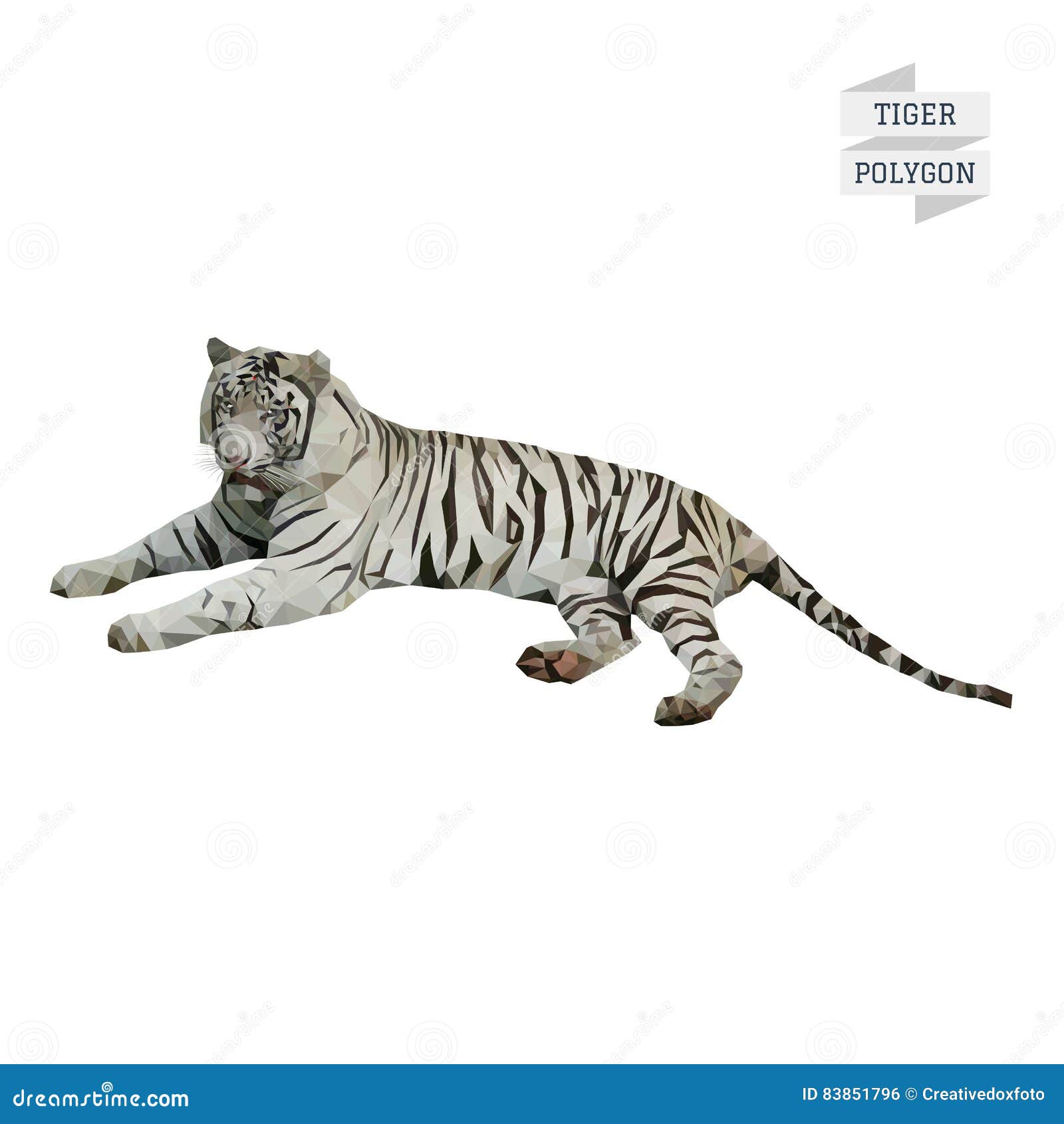 Tiger polygon vector stock vector. Illustration of decoration - 83851796