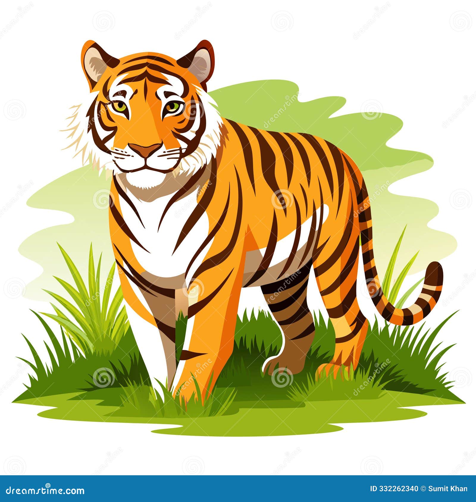 Tiger Pose Collection - Multiple Tiger Poses Vector Illustration Stock ...
