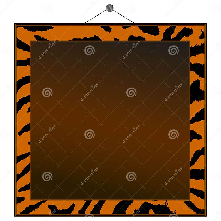 Tiger print frame stock vector. Illustration of gallery - 18884202
