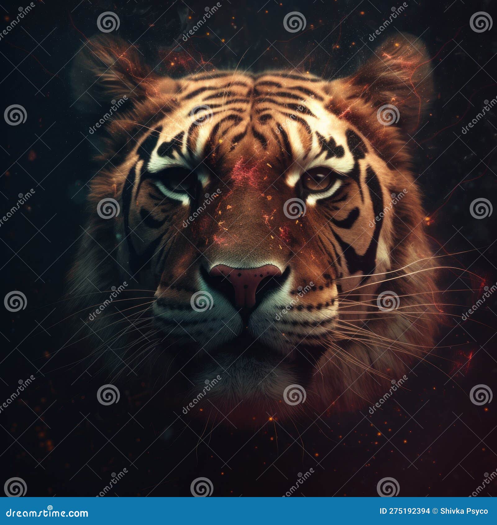 Tiger is Roaring Face Scary Image Generative AI Stock Photo - Image of ...
