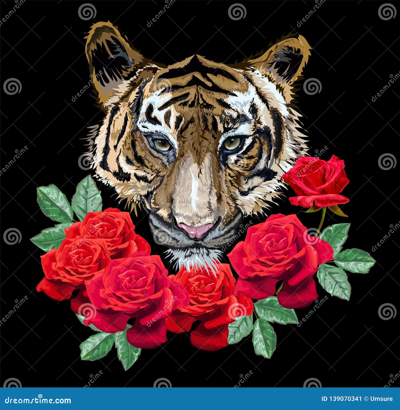 Tiger Rose Background Stock Illustrations – 6,223 Tiger Rose Background ...