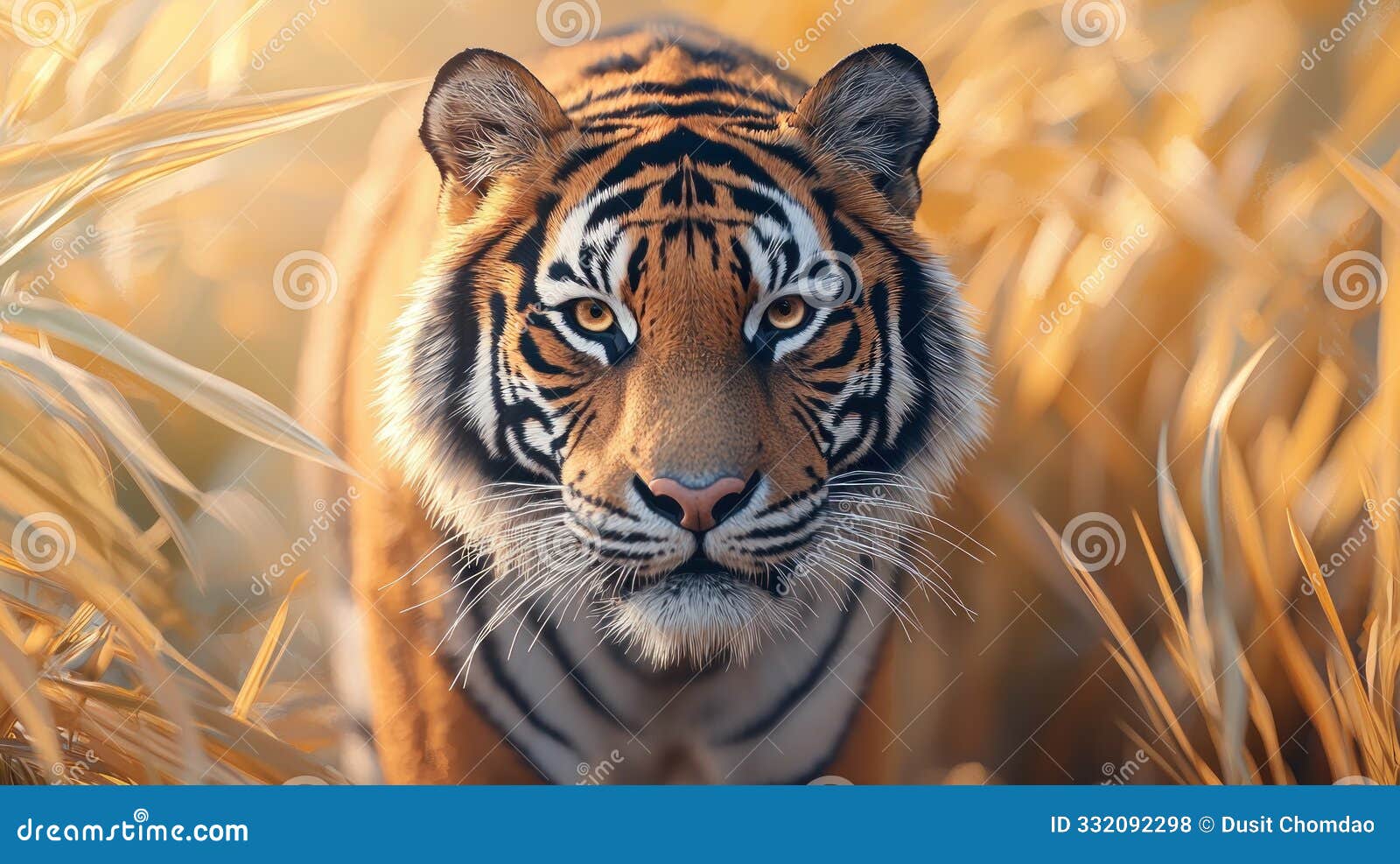 A Tiger is Running through the Desert Stock Photo - Image of animal ...
