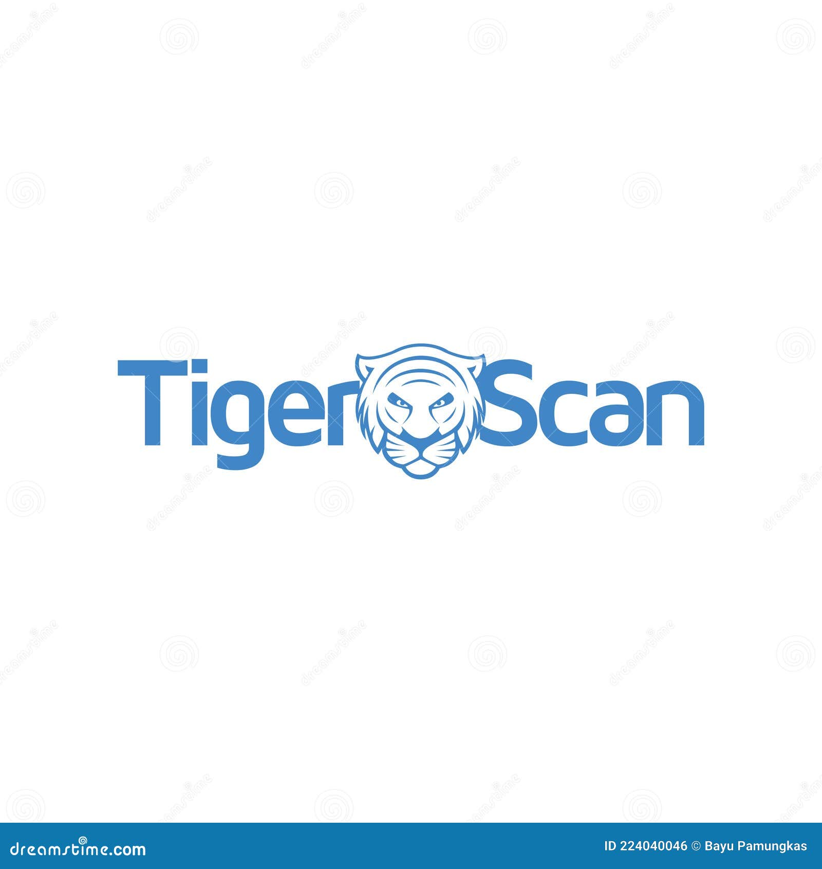 Tiger Scan Logo Vector Element. Animal Logo Template Stock Vector ...