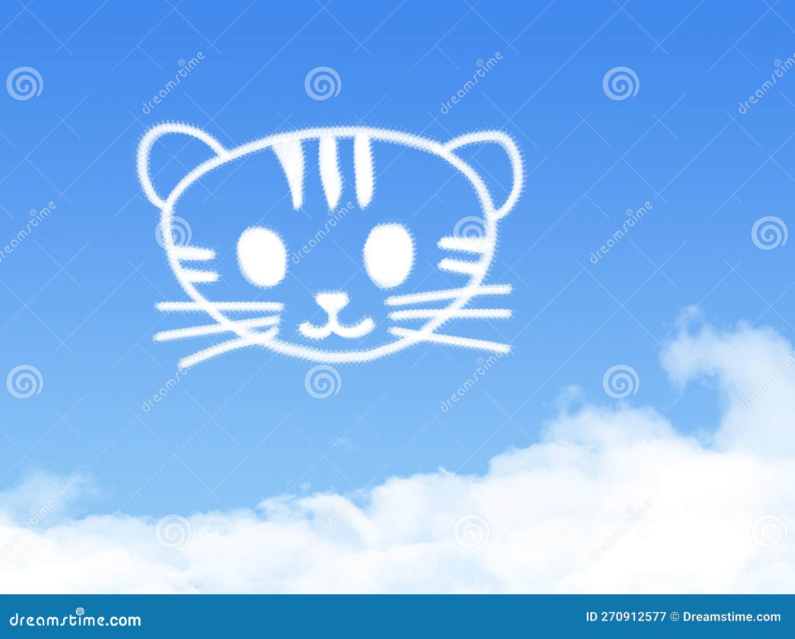 Tiger Shape Clouds in the Blue Sky Stock Image - Image of heaven ...