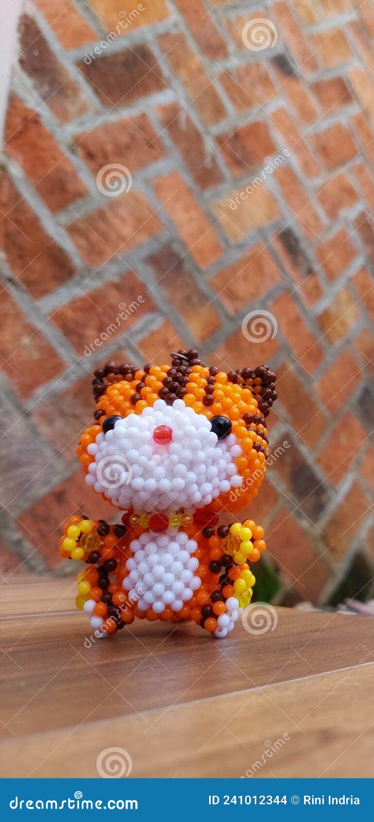 Tiger Shape Keychain Made of Beaded Stock Photo - Image of pattern ...