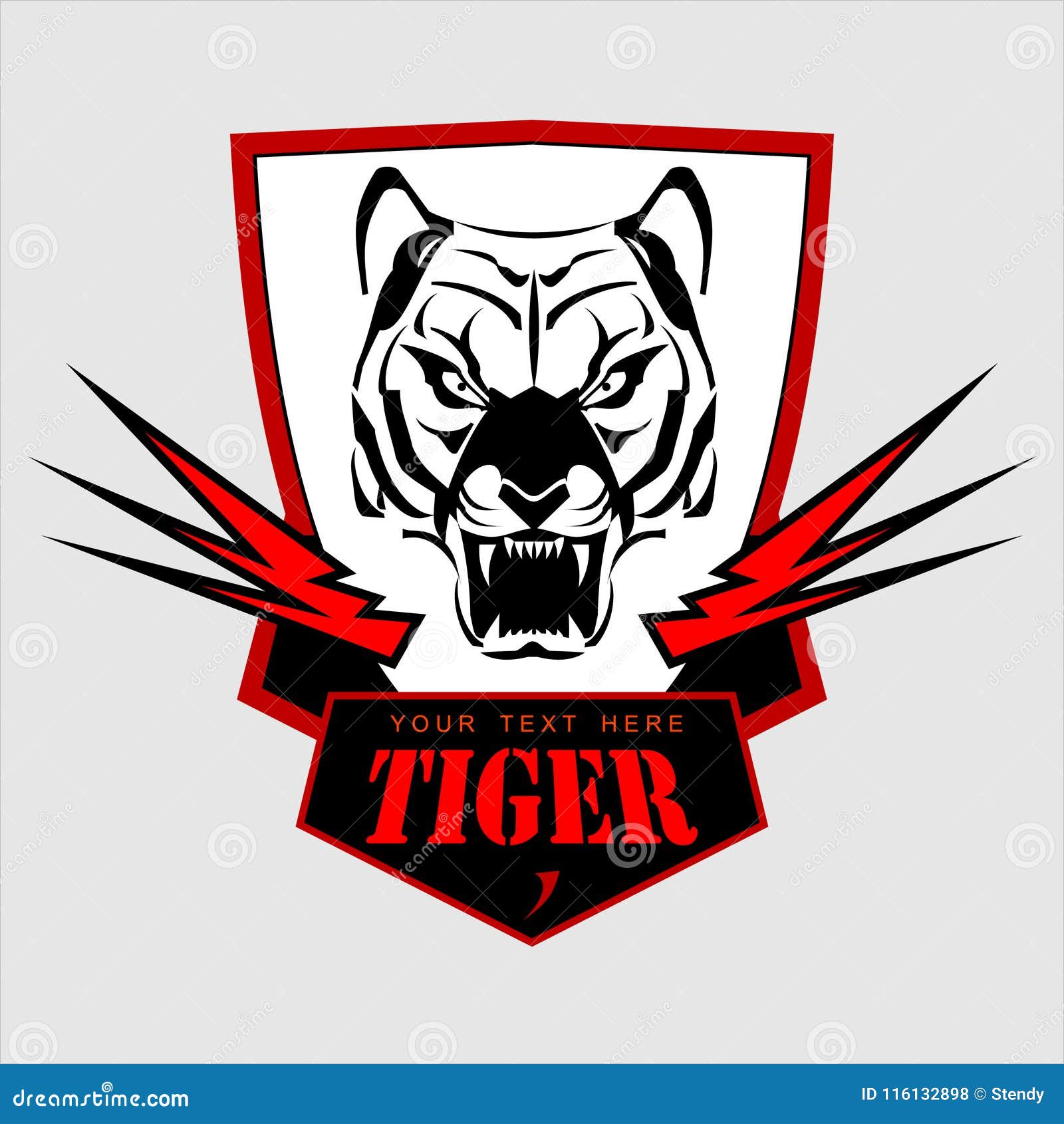 Tiger Shield Logo Design Template ,Lion Head Logo ,Element For The ...