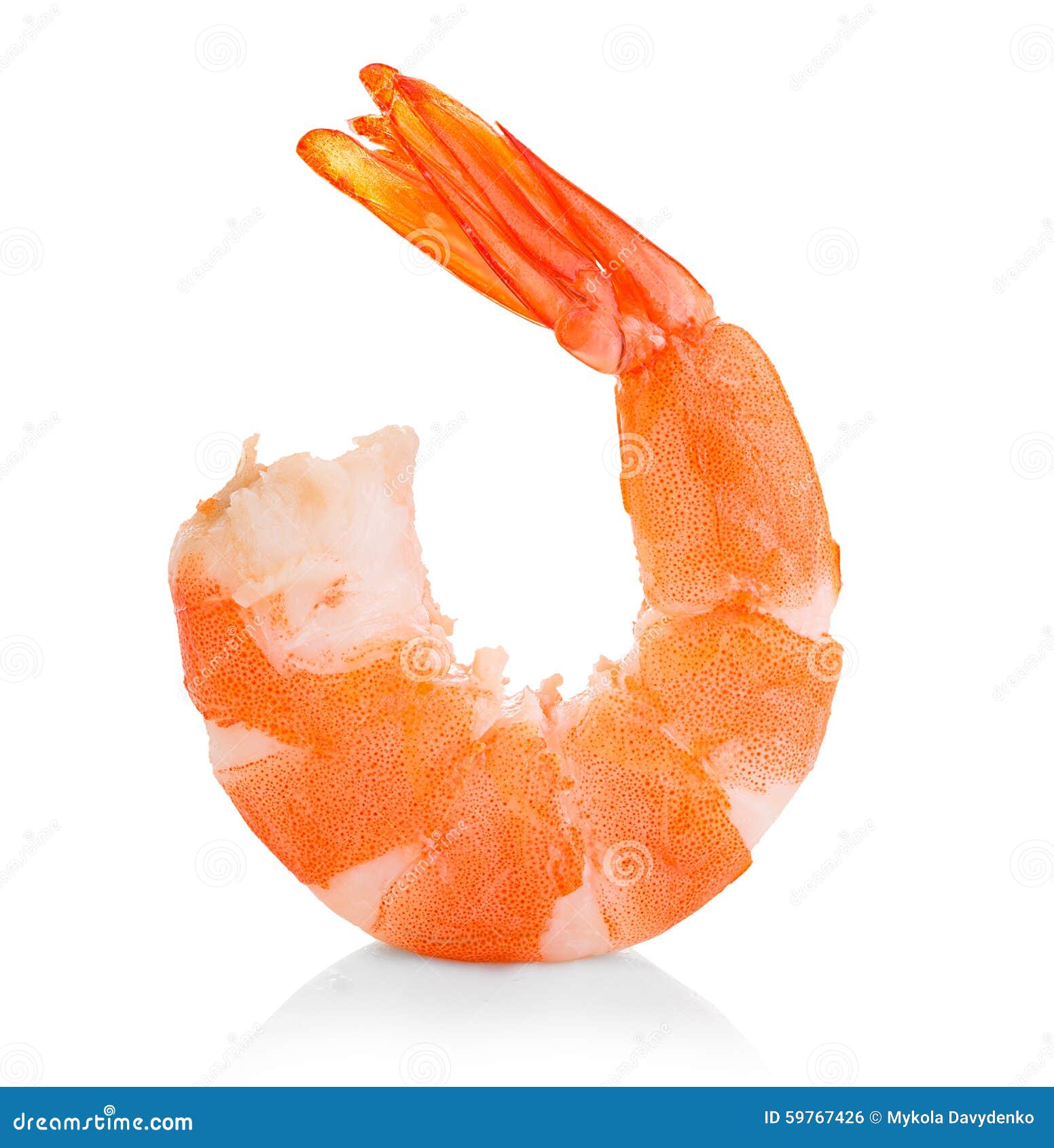 Raw Shrimp Isolated On White Background. Raw Prawns Stock Photo ...