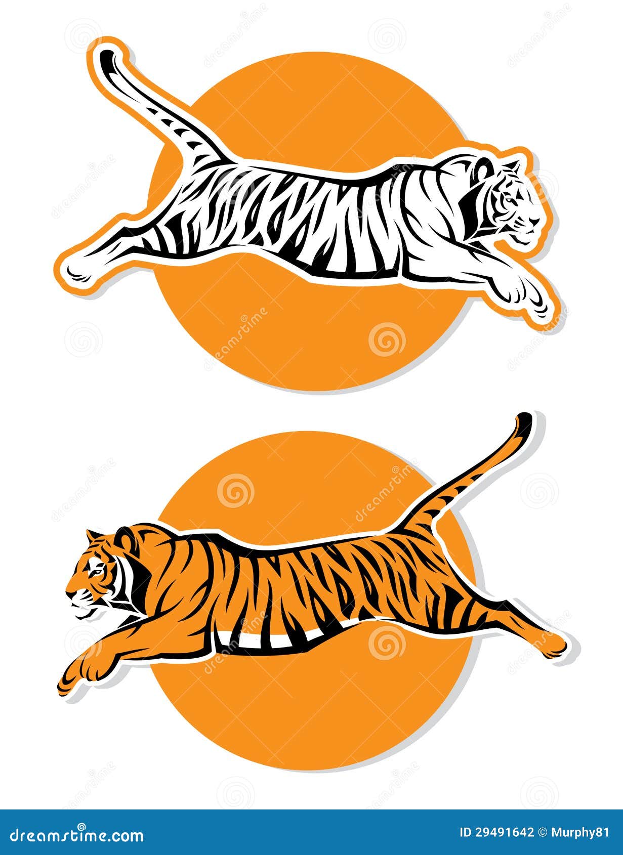 Tiger signs stock vector. Illustration of character, feline - 29491642