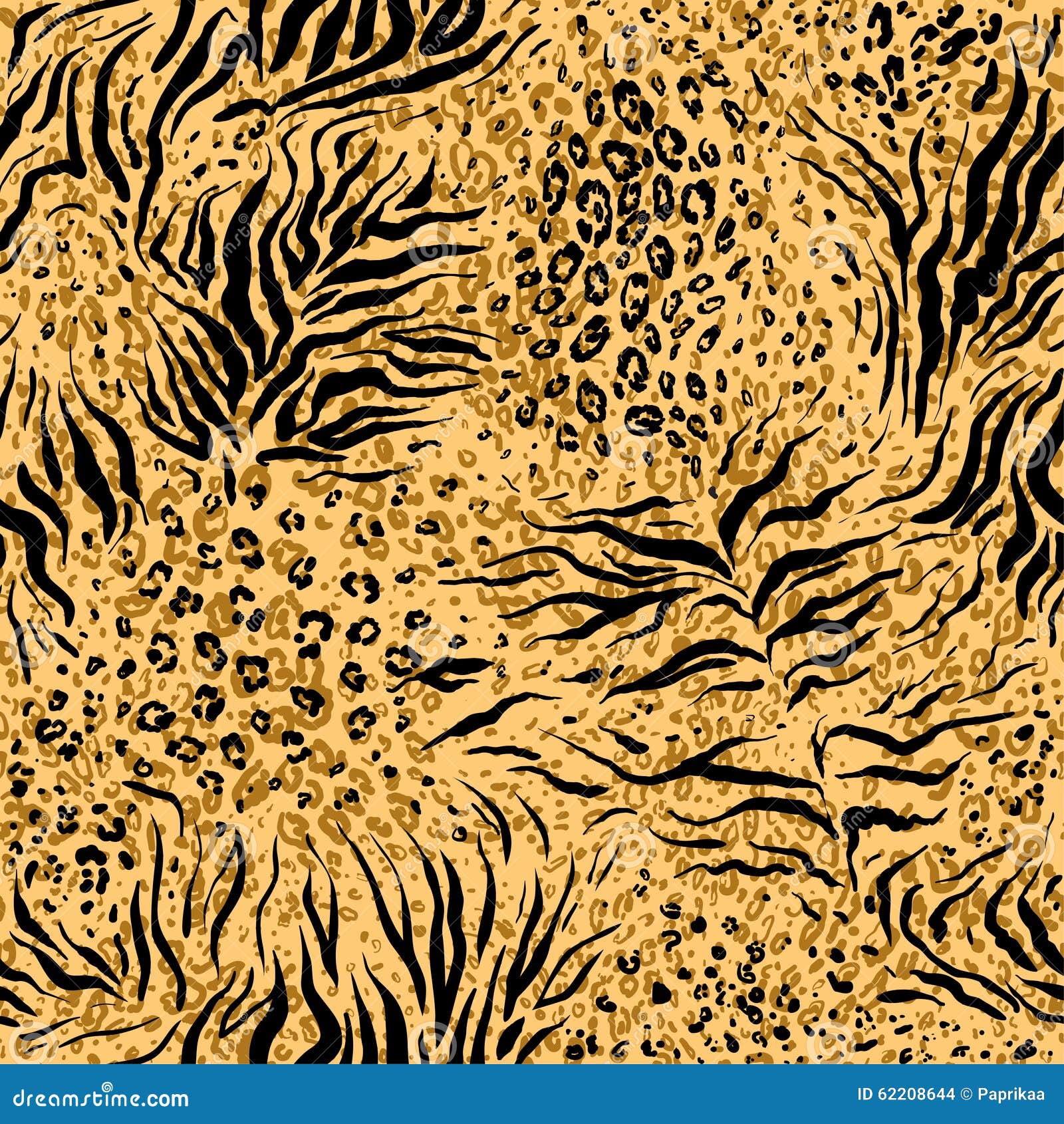 Tiger Skin Seamless Pattern Stock Vector - Illustration of fashionable ...