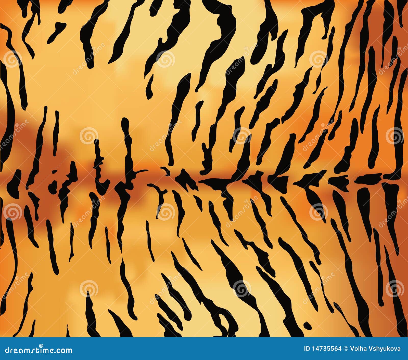 Tiger Skin Pattern Cartoon Vector | CartoonDealer.com #25627979