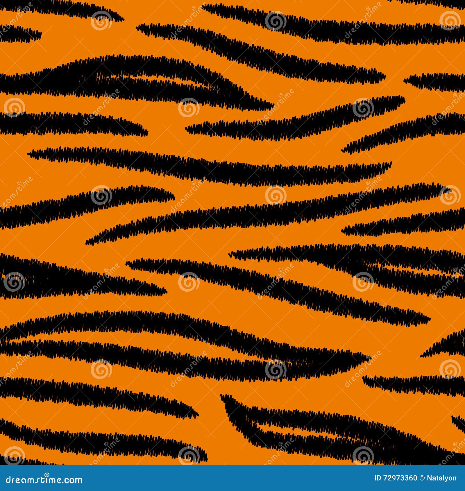 Tiger Striped Skin Seamless Pattern, Vector Stock Vector - Illustration ...
