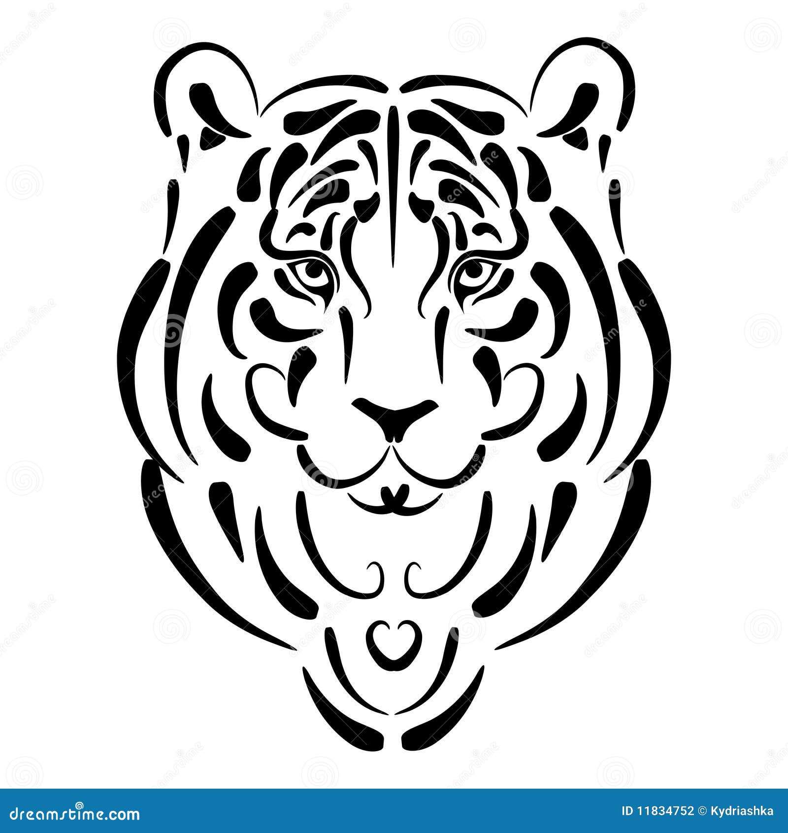 Tiger Stylized Silhouette, Symbol Year Vector Illustration ...