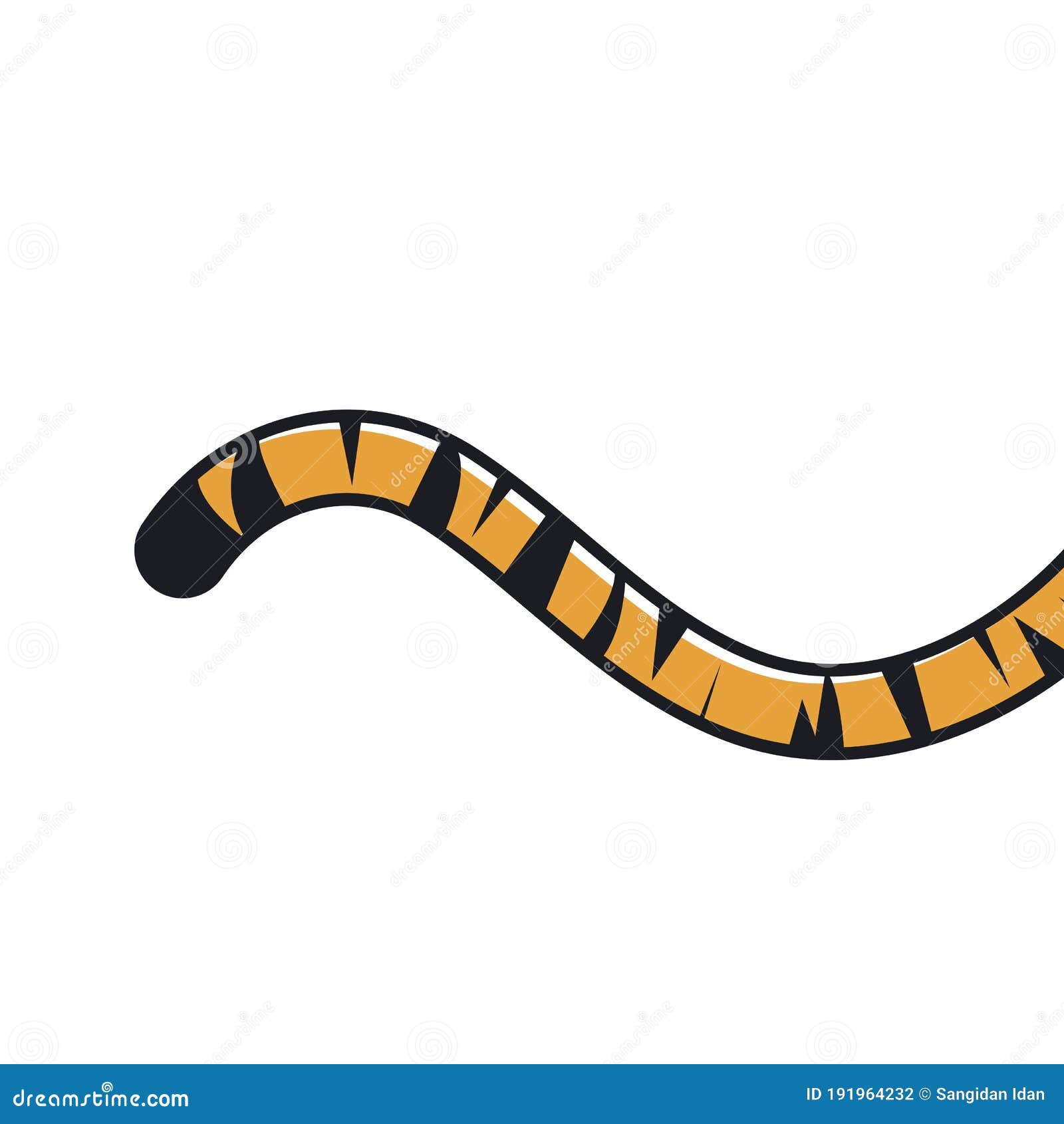 Tiger Tail Vector Illustration | CartoonDealer.com #56578908