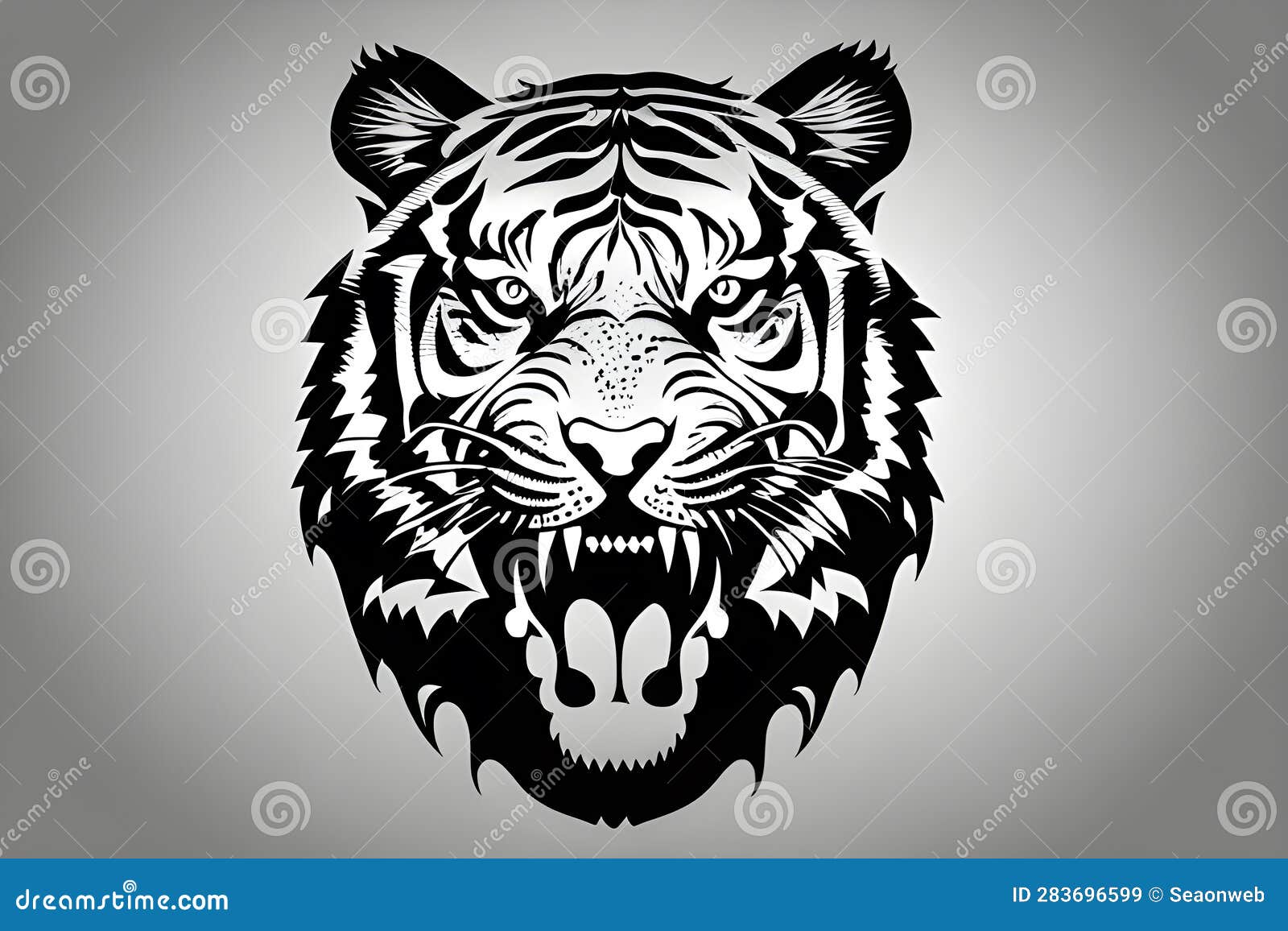 The Tiger Tattoo Vector Graphic Editorial Stock Image - Illustration of ...