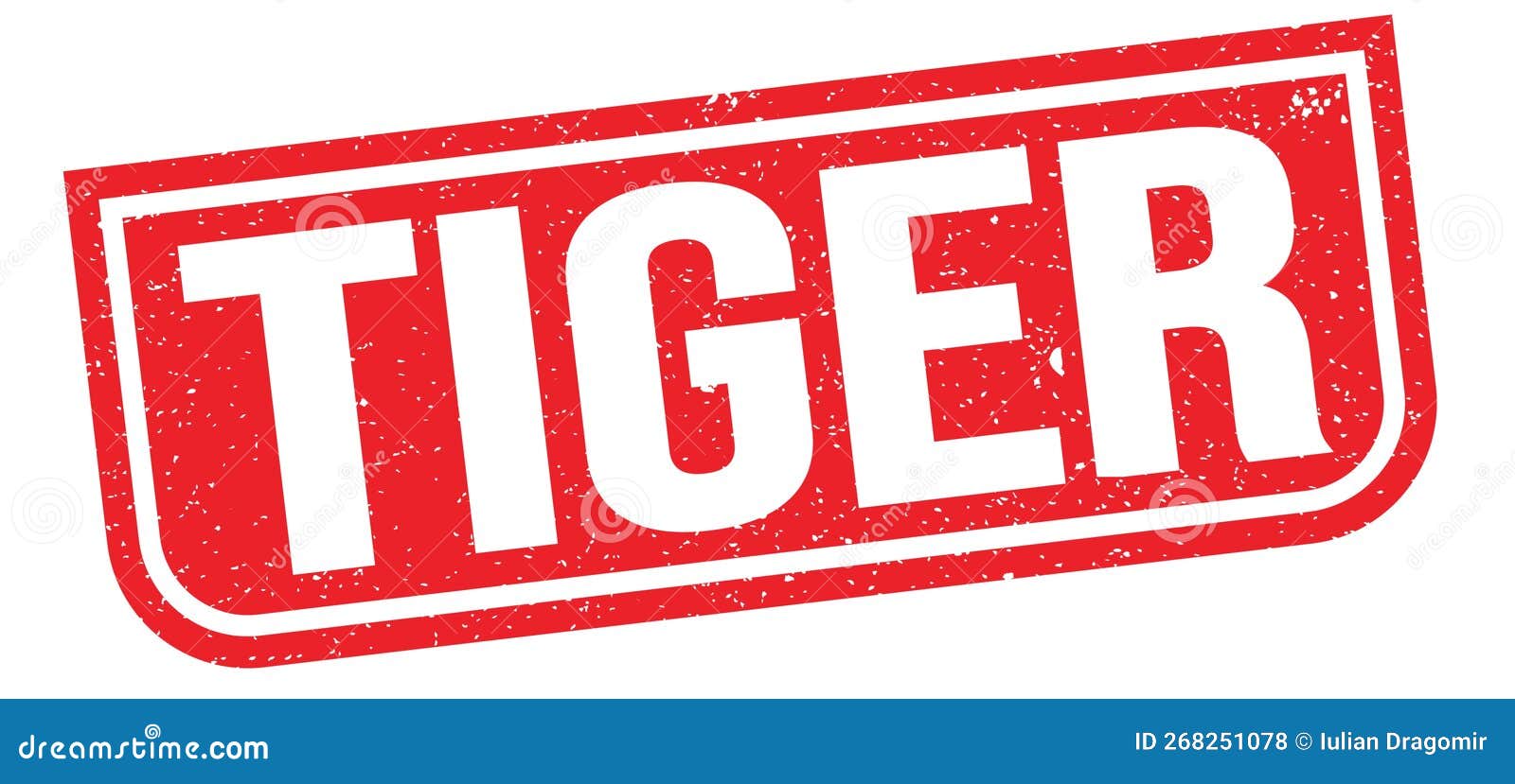 TIGER Text Written on Red Stamp Sign Stock Illustration - Illustration ...
