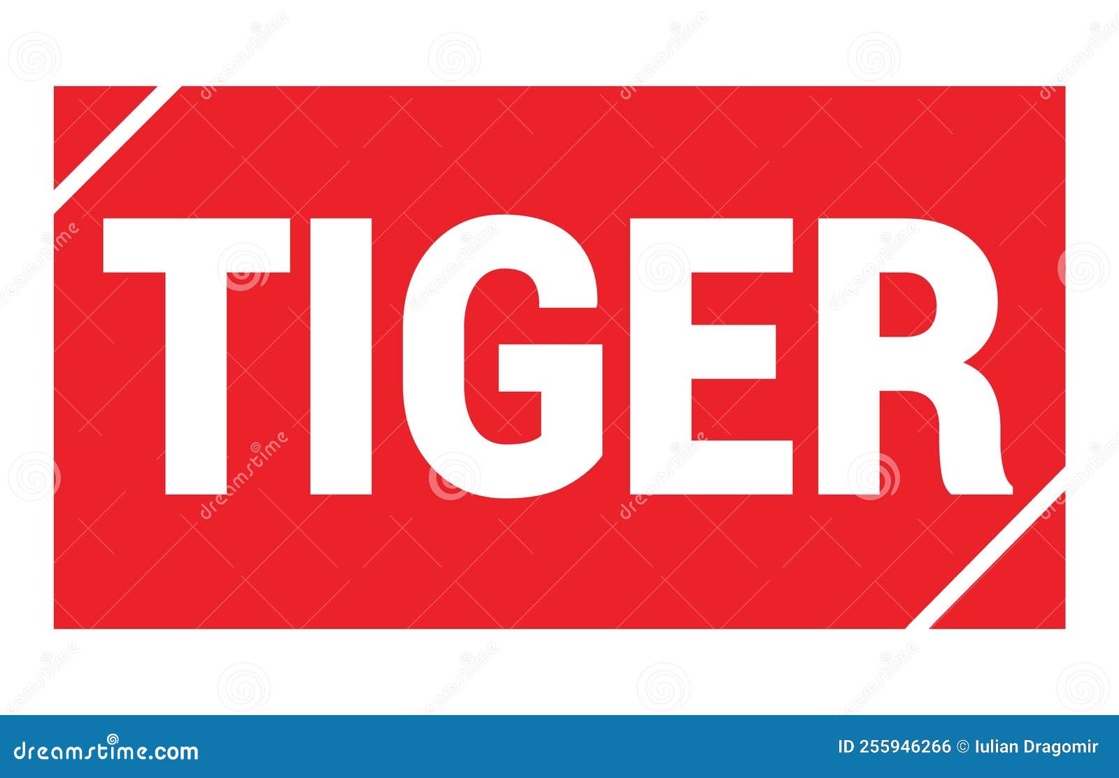 TIGER Text Written on Red Stamp Sign Stock Illustration - Illustration ...