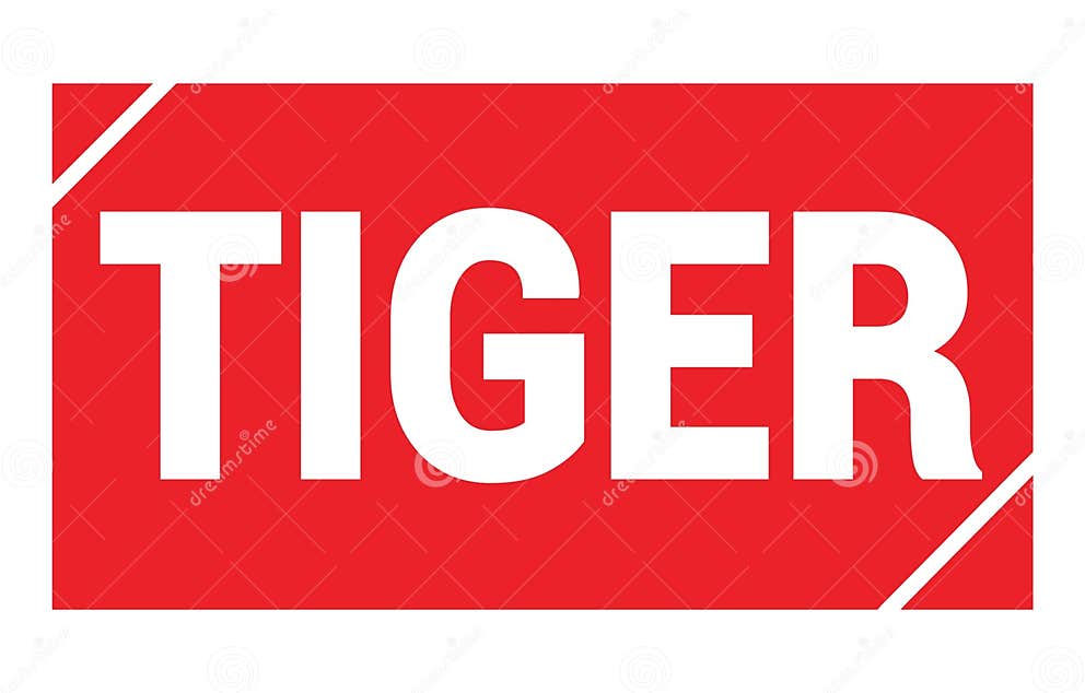 TIGER Text Written on Red Stamp Sign Stock Illustration - Illustration ...