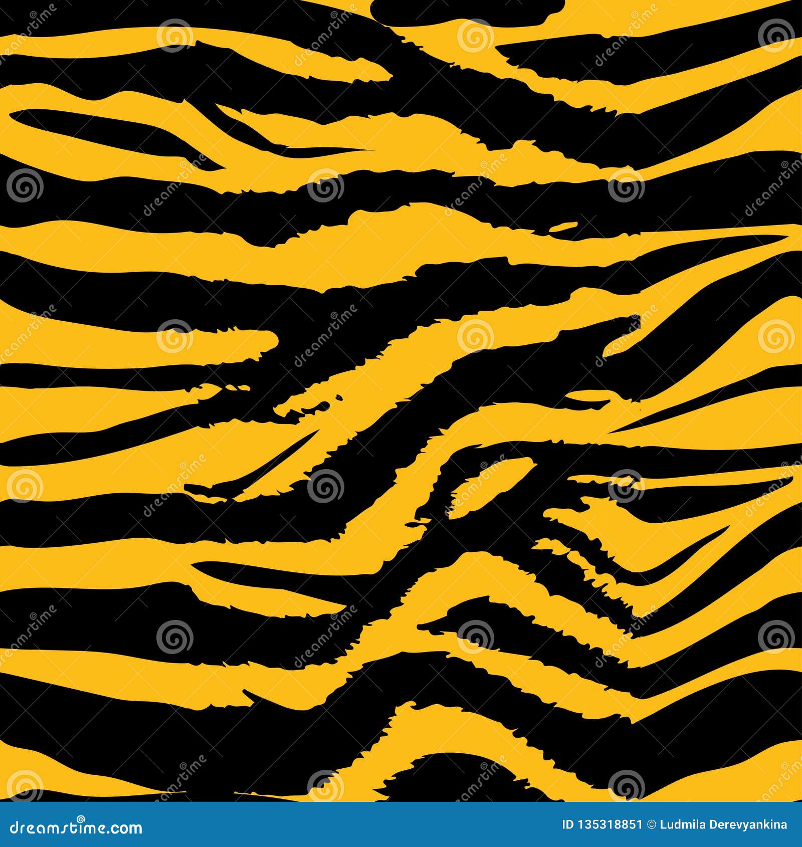 Tiger Texture Abstract Background Orange Black. Stock Illustration ...