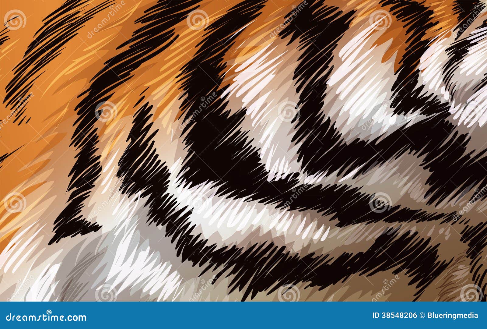 Tiger Texture Seamless Animal Pattern Background Vector Illustration ...
