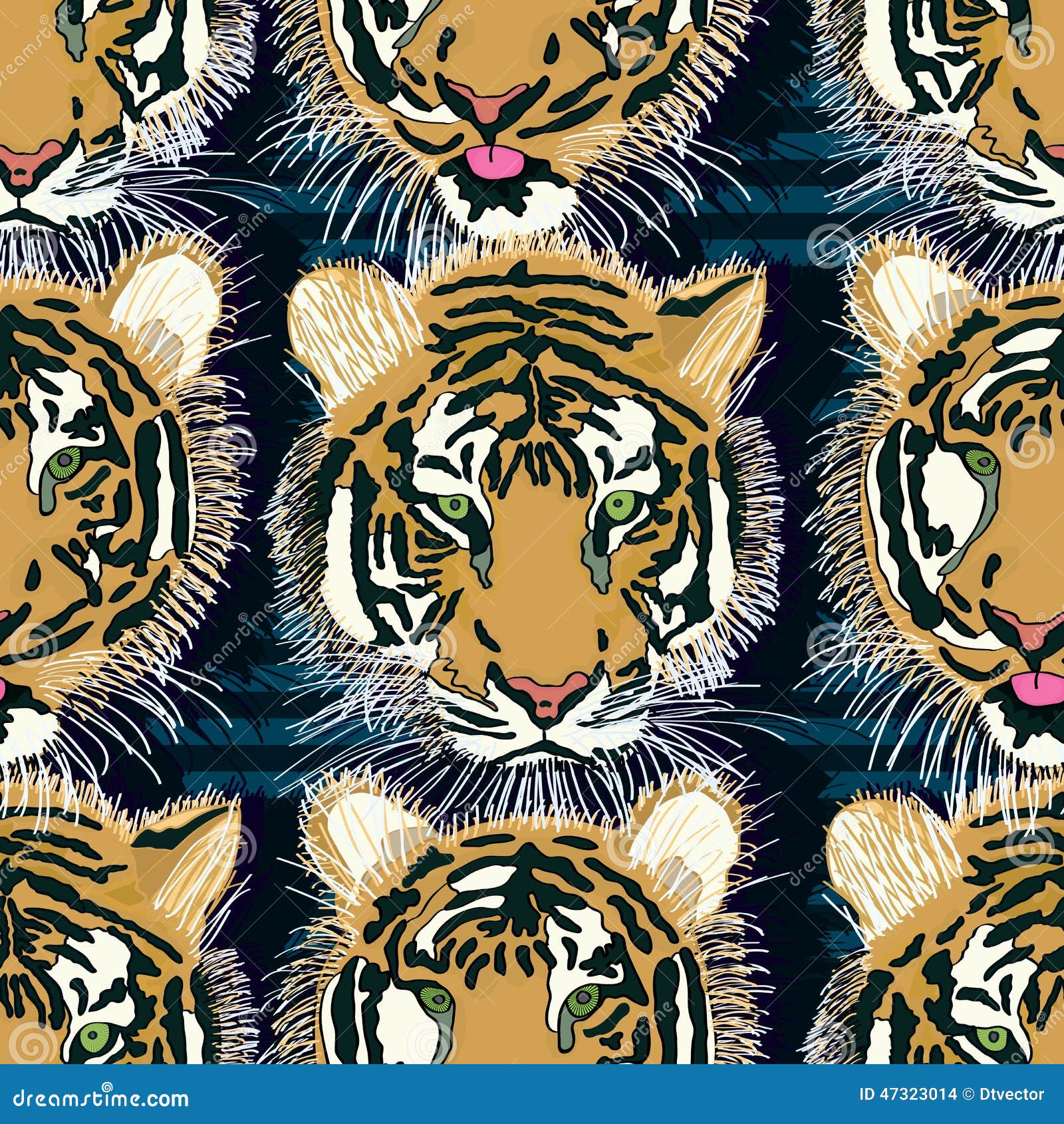 Tiger Tongue Seamless Pattern Stock Illustrations – 3 Tiger Tongue ...
