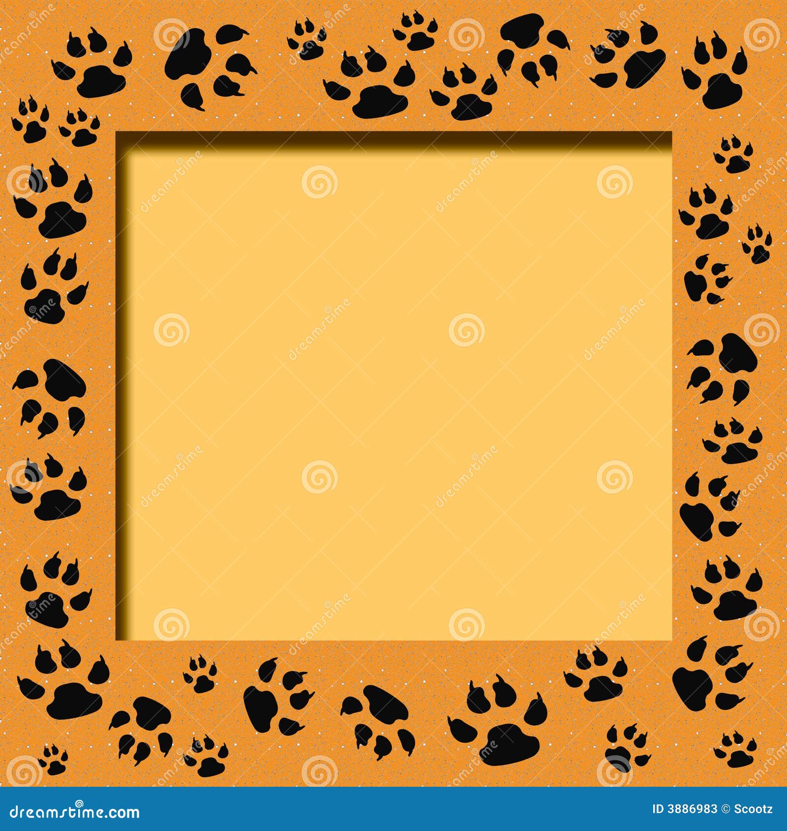 Tiger Track Frame Royalty-Free Illustration | CartoonDealer.com #3886983