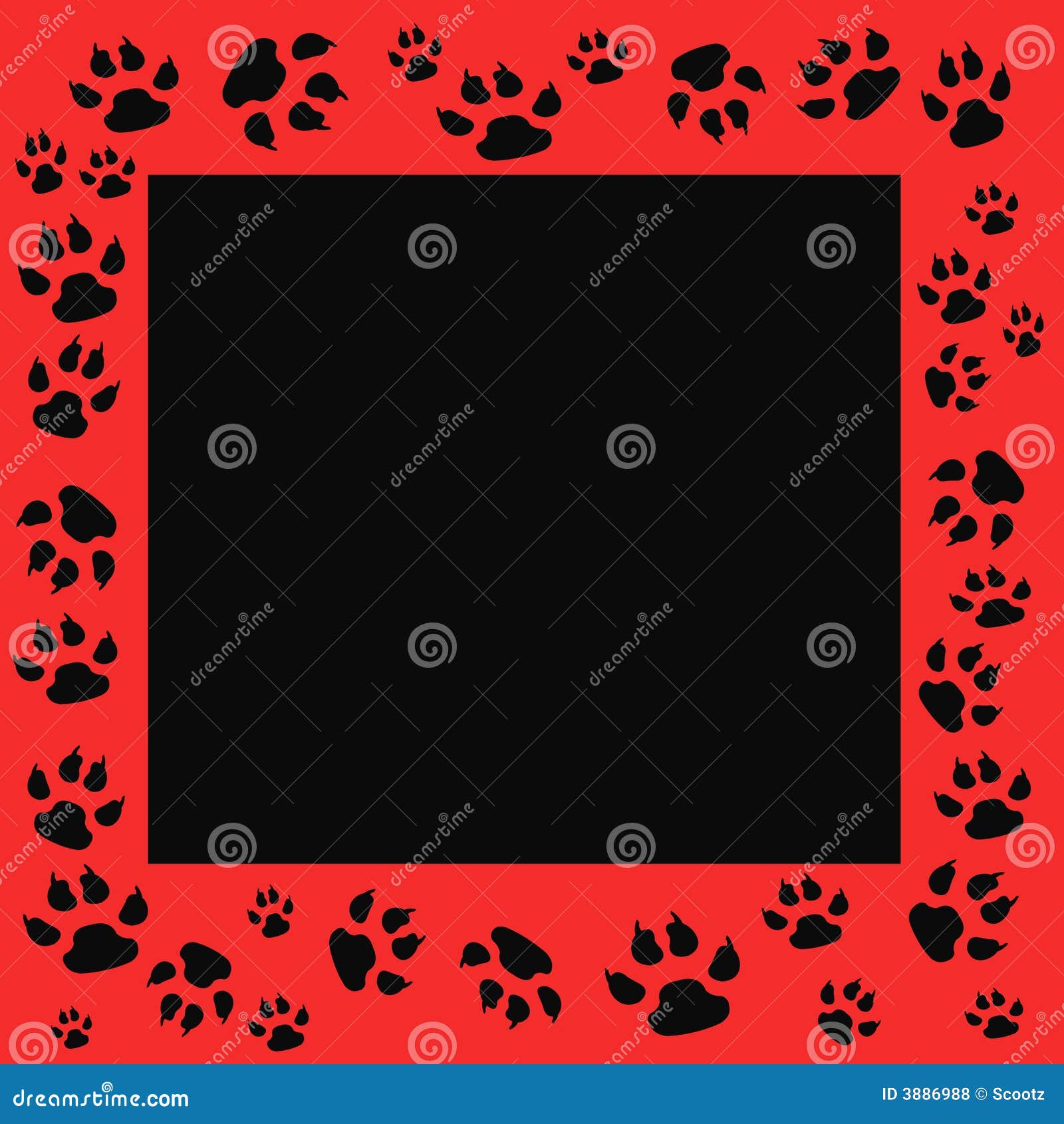 Tiger track frame stock illustration. Illustration of display - 3886988