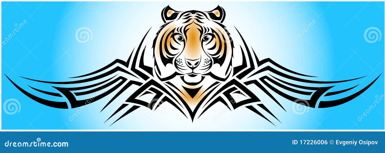 Tiger tribal stock vector. Illustration of beauty, angry - 17226006