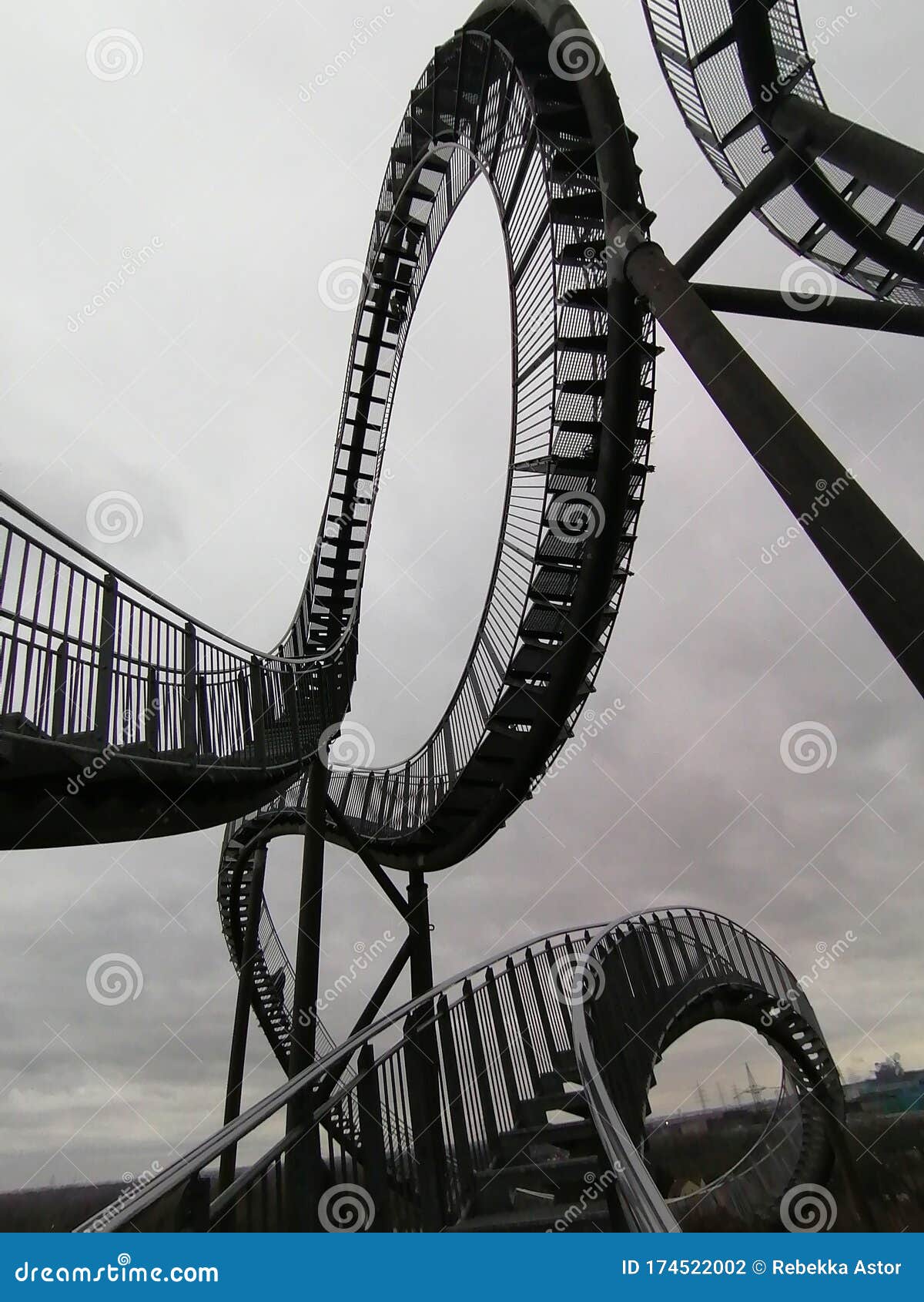 Tiger And Turtle, People As Silhouettes On The Stairs Of The Walkable ...