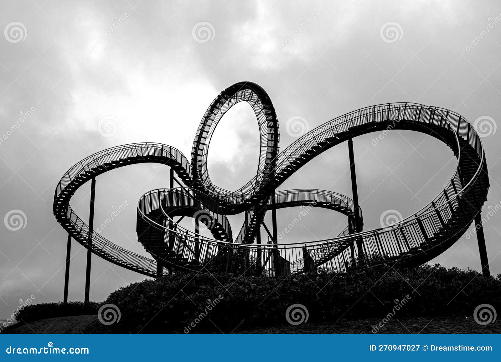 Tiger And Turtle, People As Silhouettes On The Stairs Of The Walkable ...