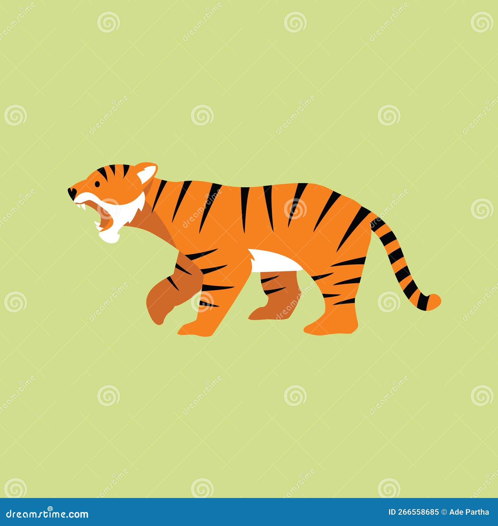 Tiger Vector Graphic Element Design Stock Illustration - Illustration ...